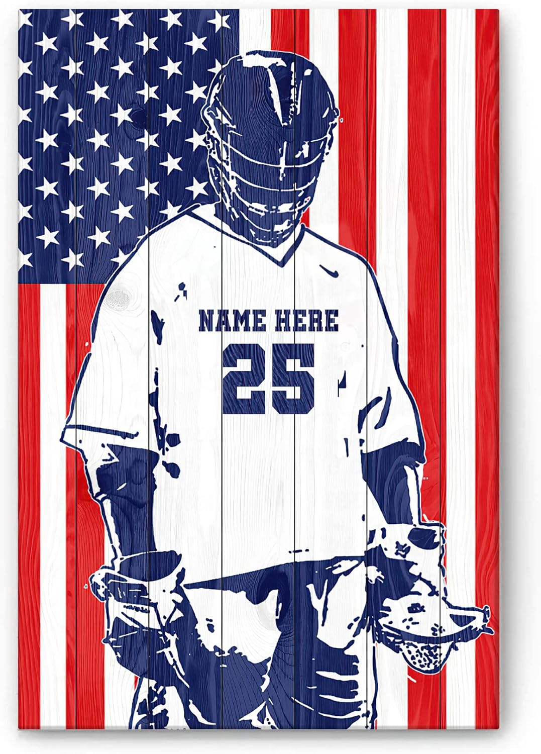 Amazon.com: OhaPrints Personalized Lacrosse Poster & Framed Canvas ...