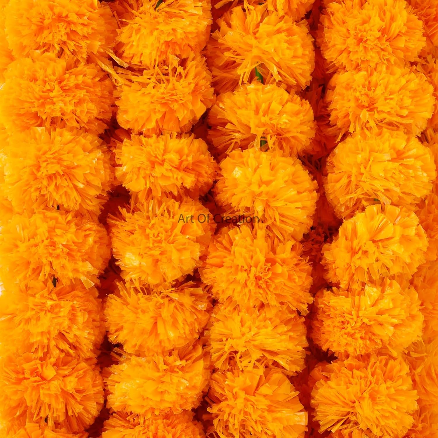 Art of Creation Guirnalda de caléndula artificial de flores naranjas ...