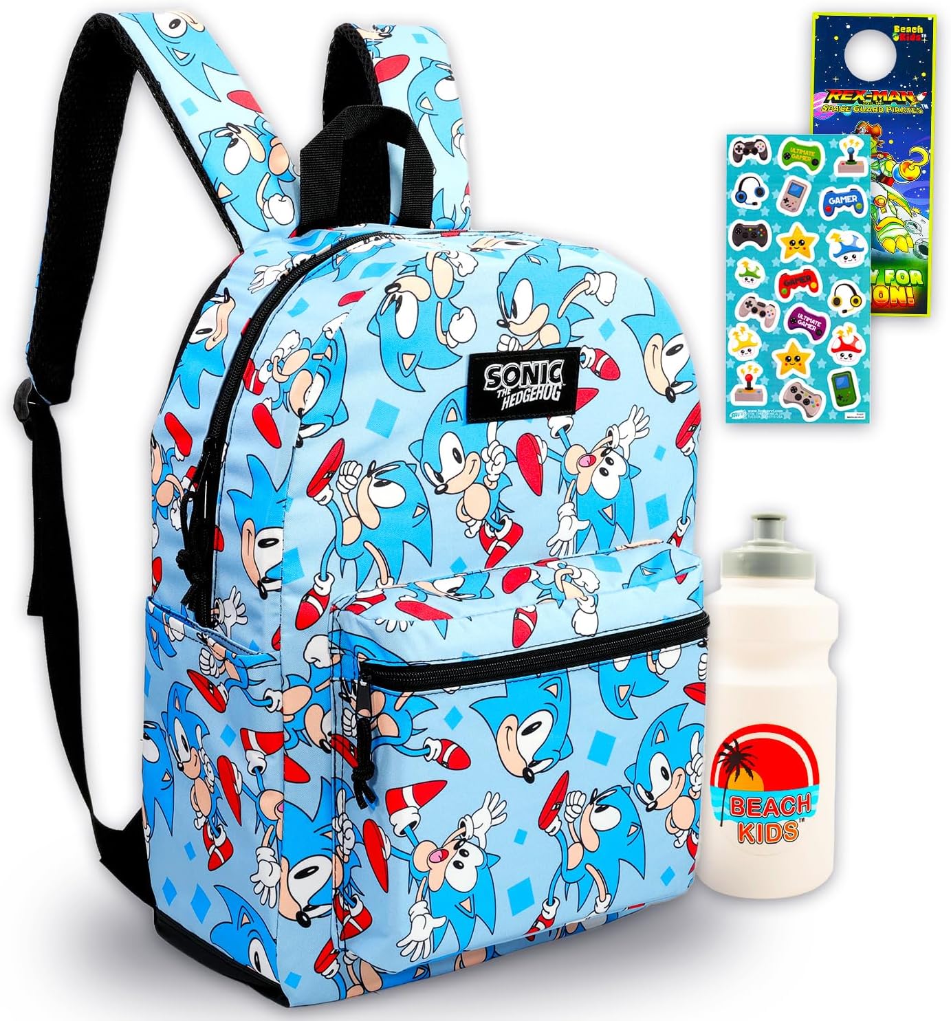Amazon.com: Sonic Backpack Set - Bundle with 16" Video Game Backpack ...