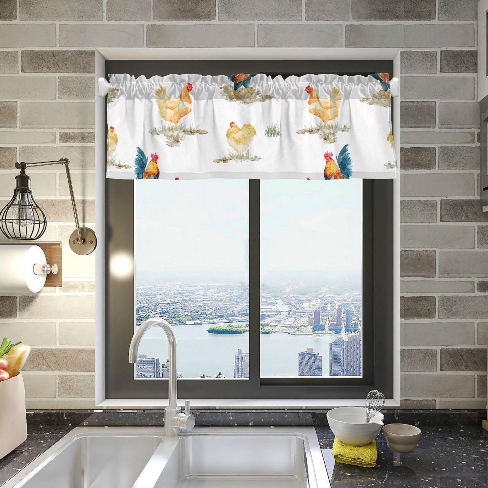 Rooster Themed Kitchen Curtains Amazing Rooster Kitchen Curtains For A