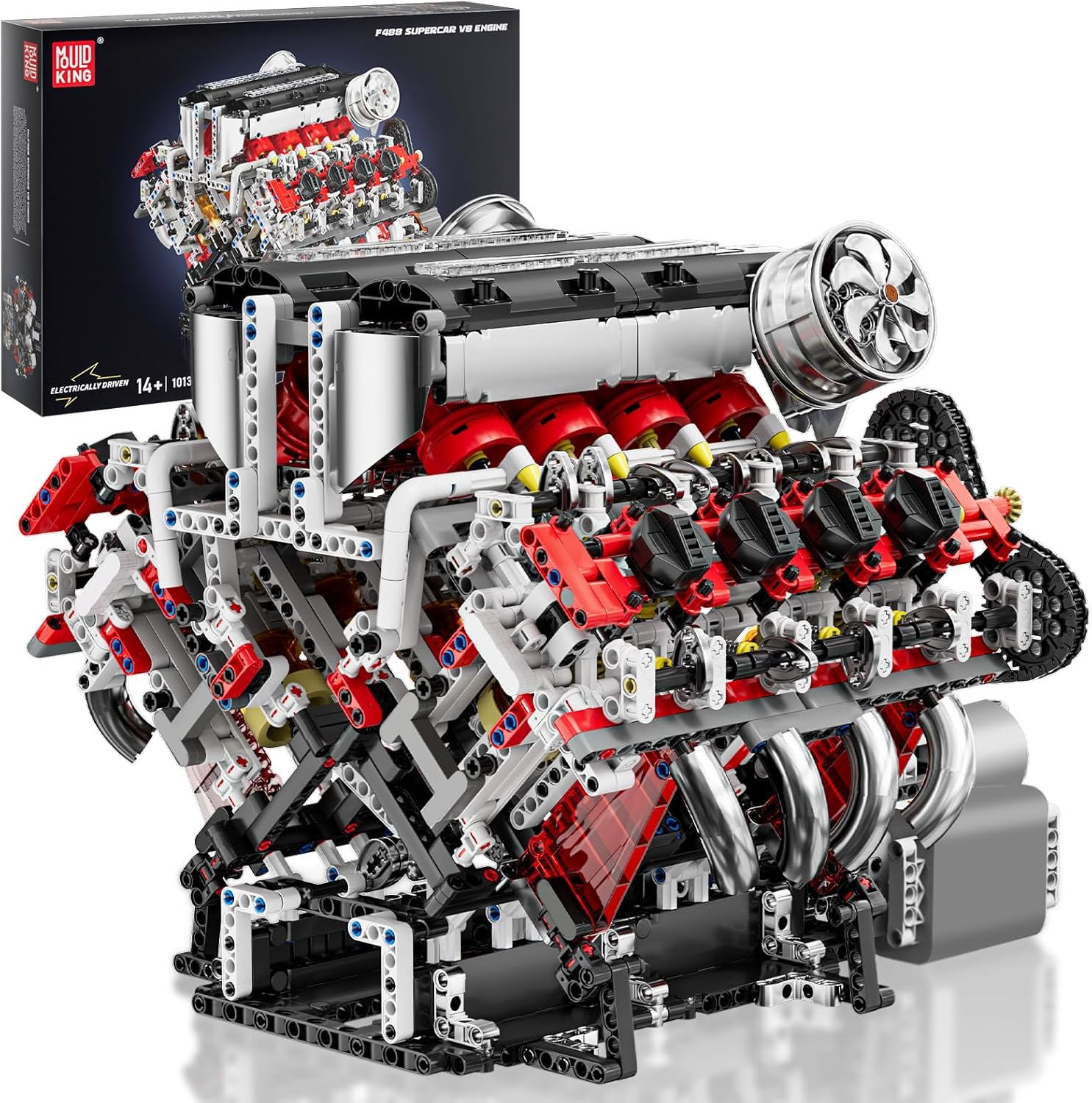 Amazon.com: Mould King V8 Engine Toys Building Sets, Model Engine Kit ...