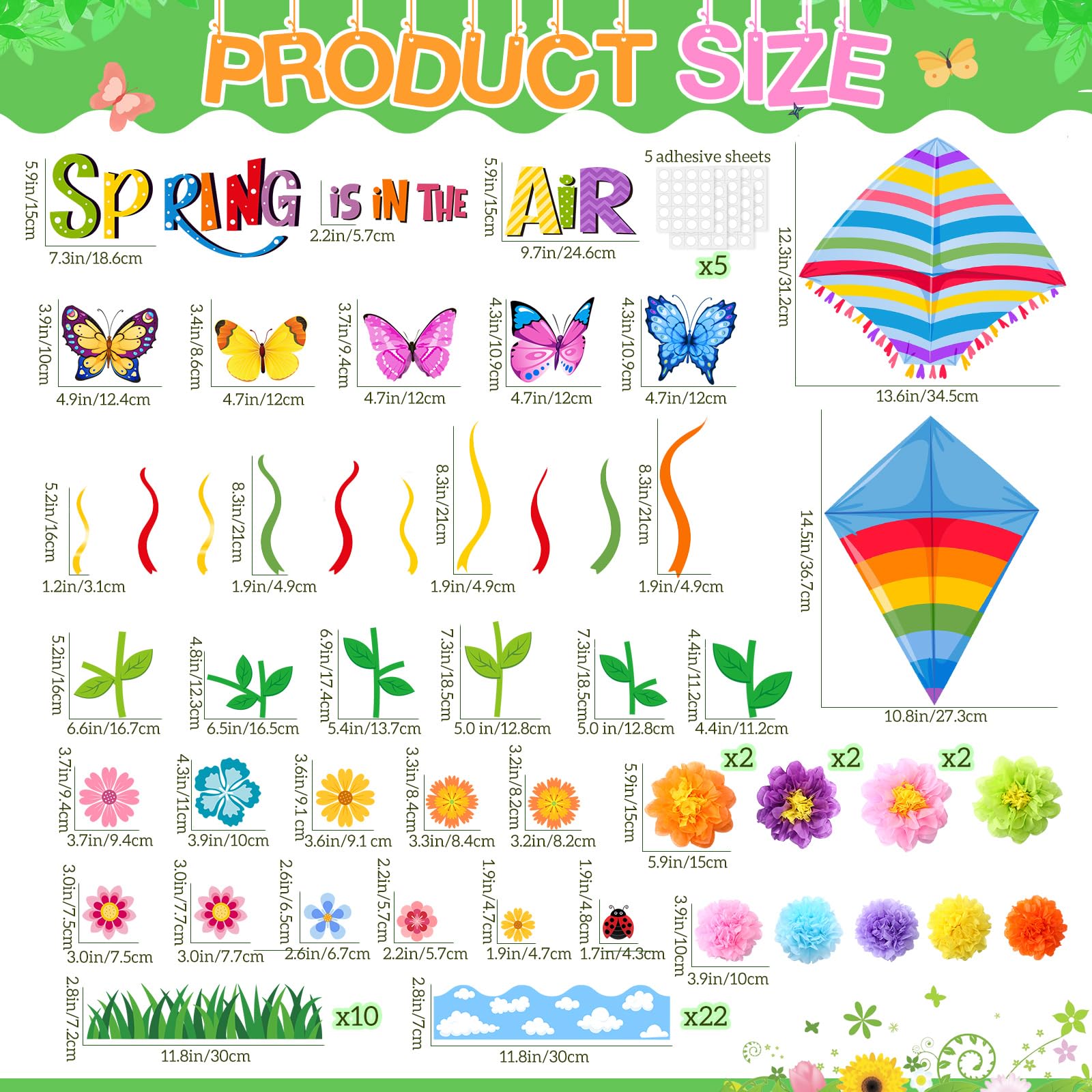 Snapklik.com : Blosssound 86 Pcs Spring Is In The Air Bulletin Board ...