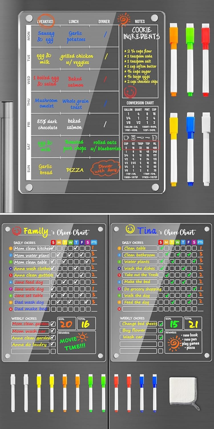Amazon.com : Meal Planner & 2 Chore Charts : Office Products