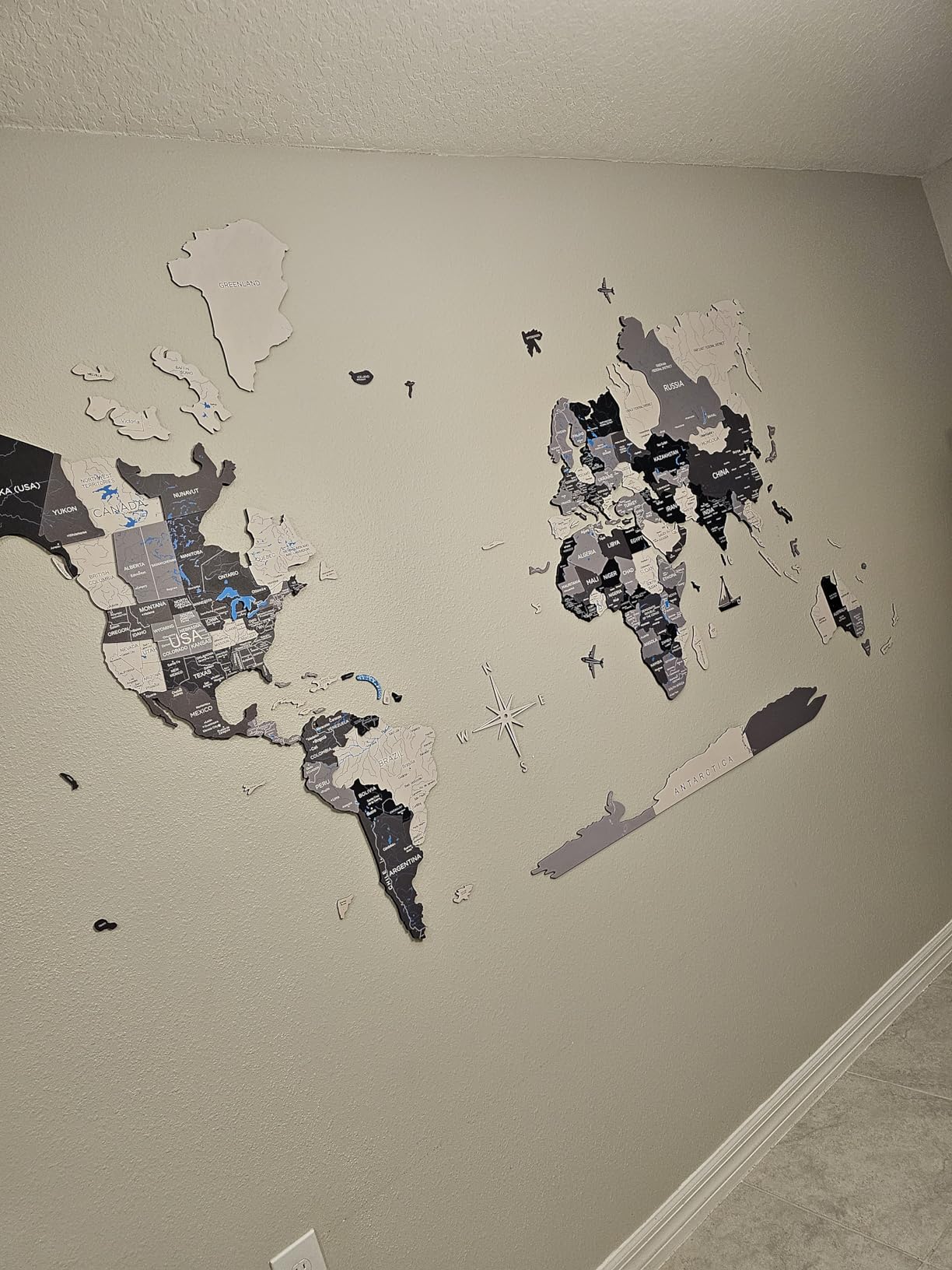 42 Mo Finance Handcrafted 3d Wooden Map 3d World Map Large Wall