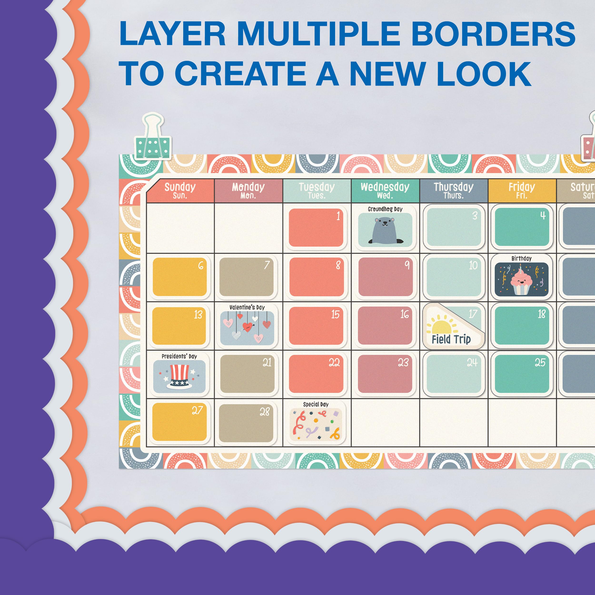 Snapklik.com : Carson Dellosa 65Ft Of Purple Bulletin Board Borders, 1 ...