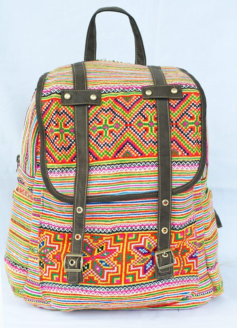 Amazon.com: Backpack Hmong Bag / Hmong bag Handmade by thai Hill Tribe ...