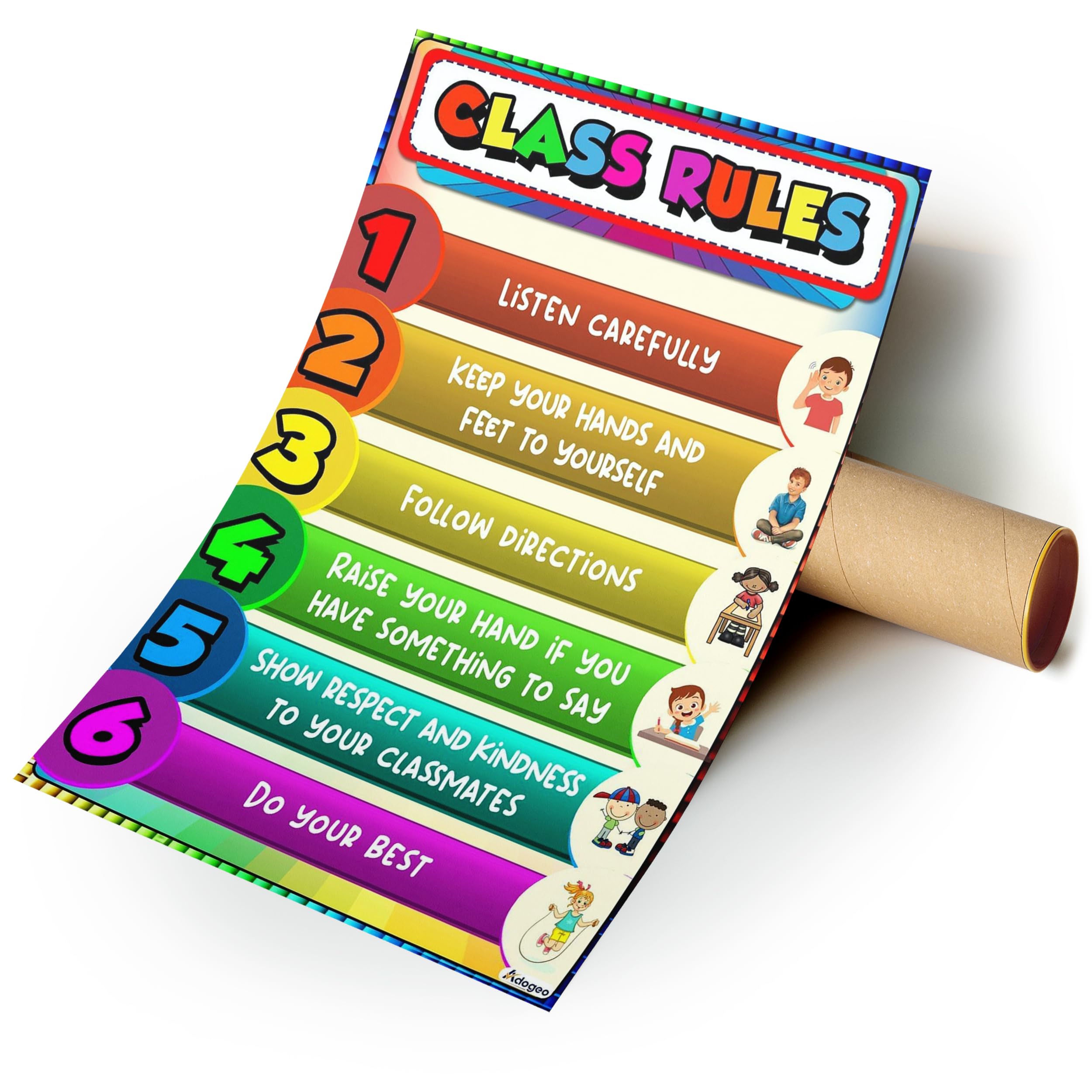 Snapklik.com : Classroom Rules Poster - Display Of Class Guidelines For Elementary