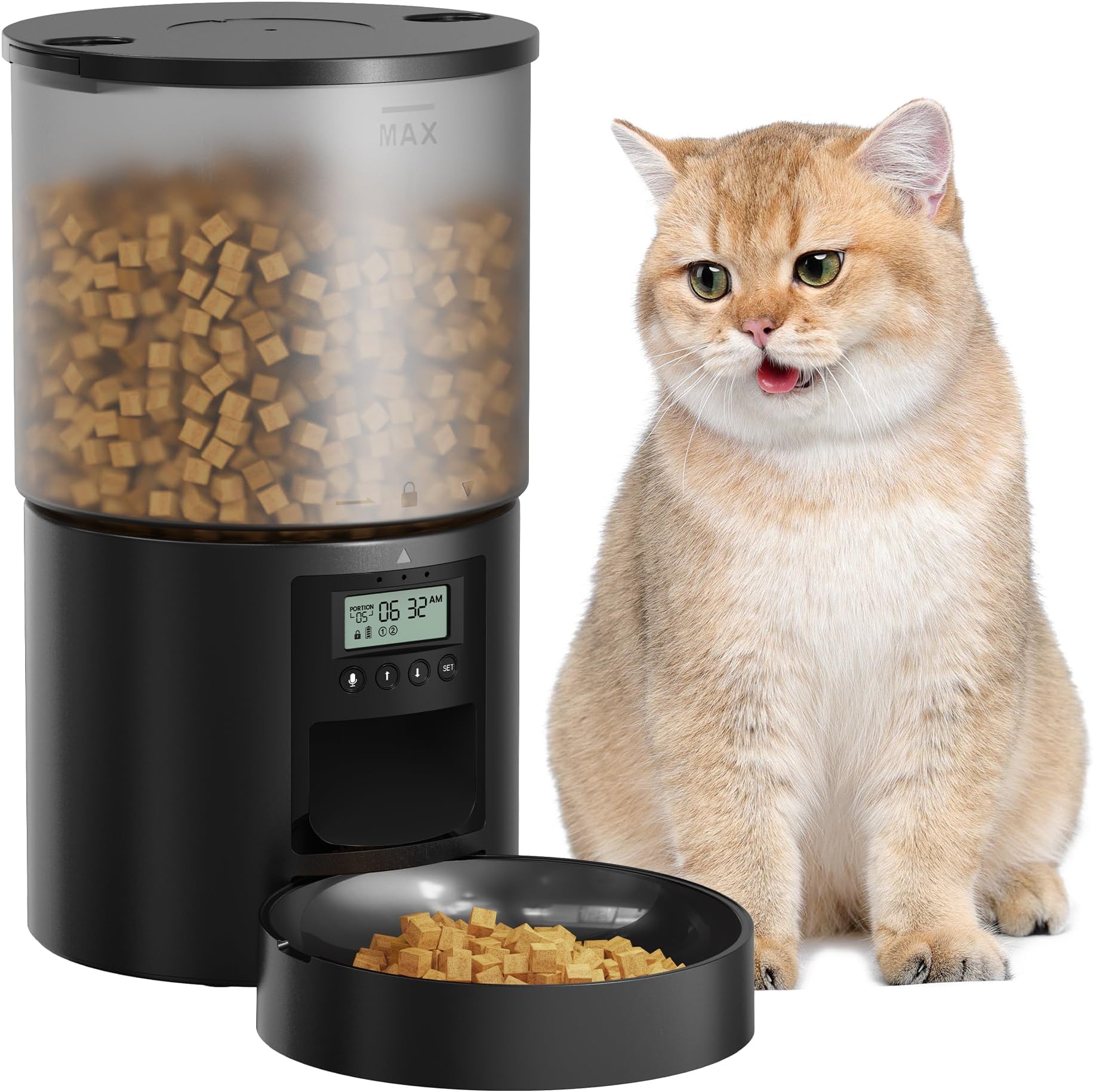 Nobleza Automatic Dog Cat Food Feeder and Waterer Set, 3.8 L Dog Cat ...