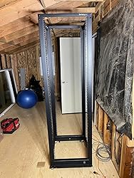 Amazon.com: StarTech.com 4-Post 12U Mobile Open Frame Server Rack, 19in Network Rack with Wheels ...