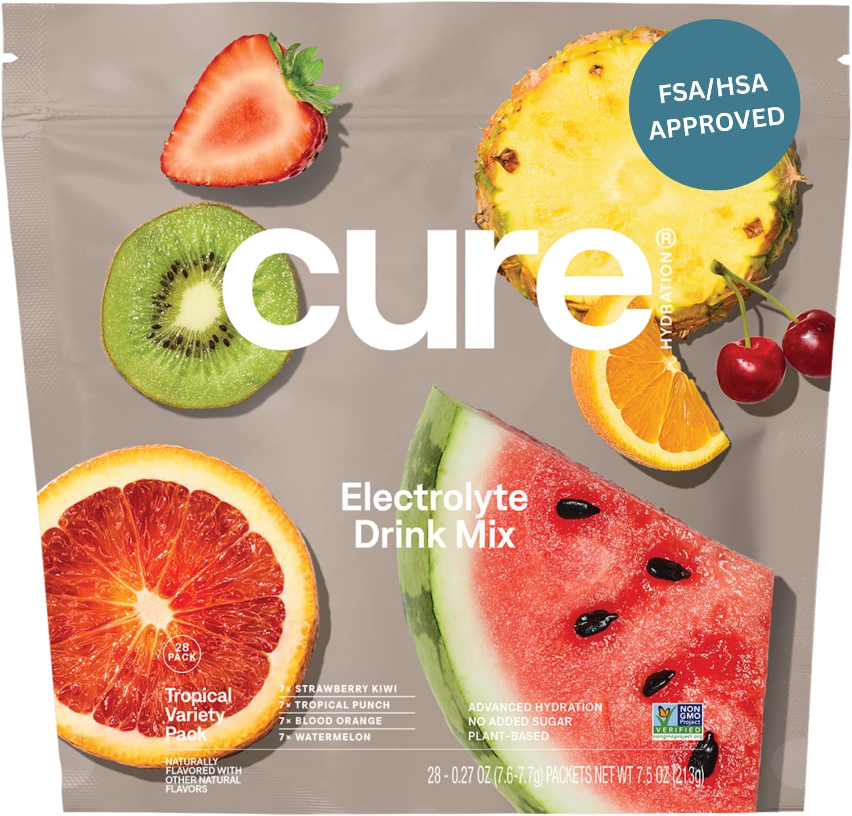Amazon.com: Cure Hydration | Plant-Based Electrolyte Drink Mix | No ...
