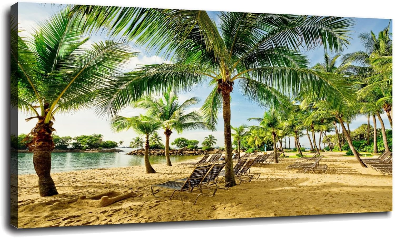 Amazon.com: Sentosa Beach Palm Trees Pictures Wall Decor Singapore ...