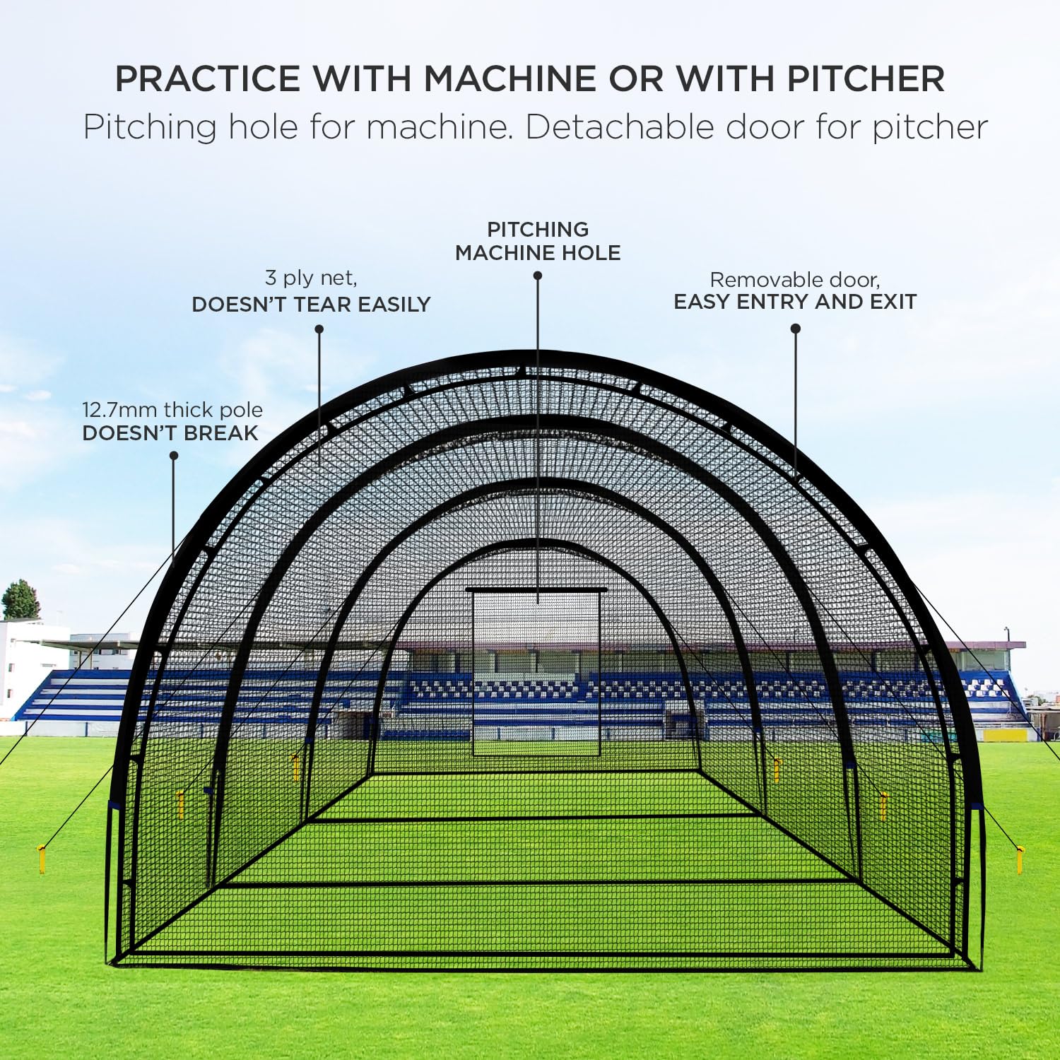 Snapklik.com : ZivPlay Baseball Batting Cage Net Batting Cages For ...