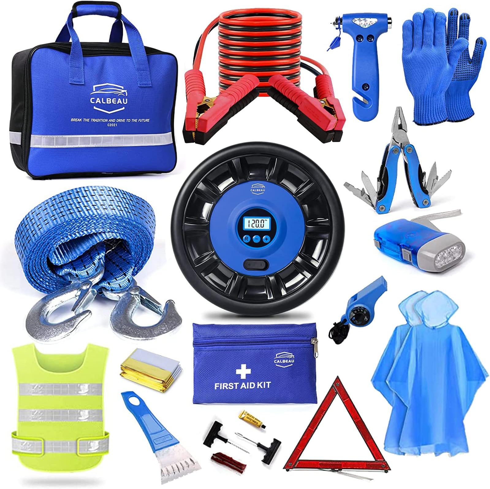 Amazon.com: Always Prepared Premium (125 Piece) Roadside Emergency Car ...
