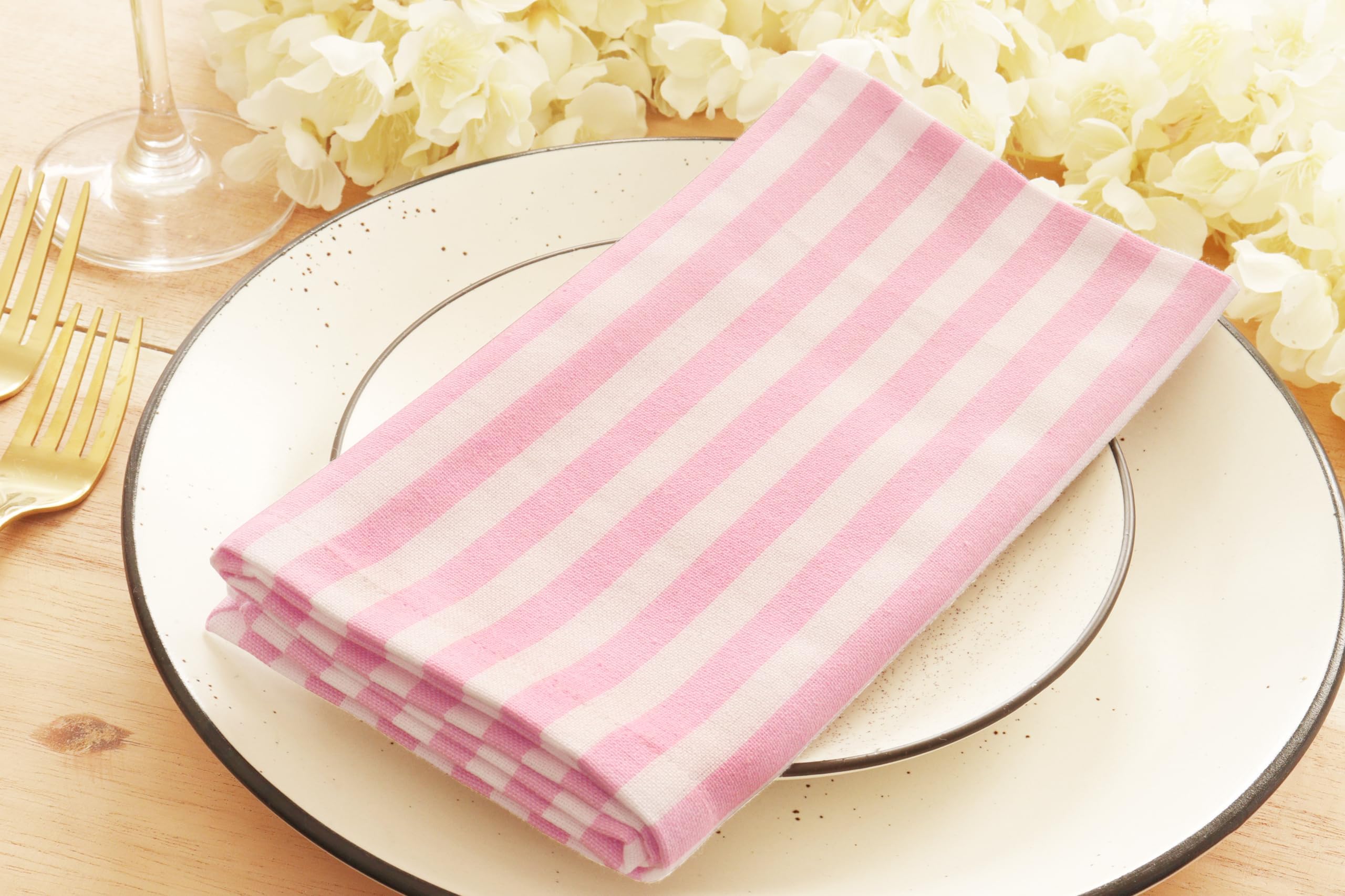 Amazon.com: Kozy Kitchen Bistro Stripe Napkins, 100% Cotton 20-Inch by ...