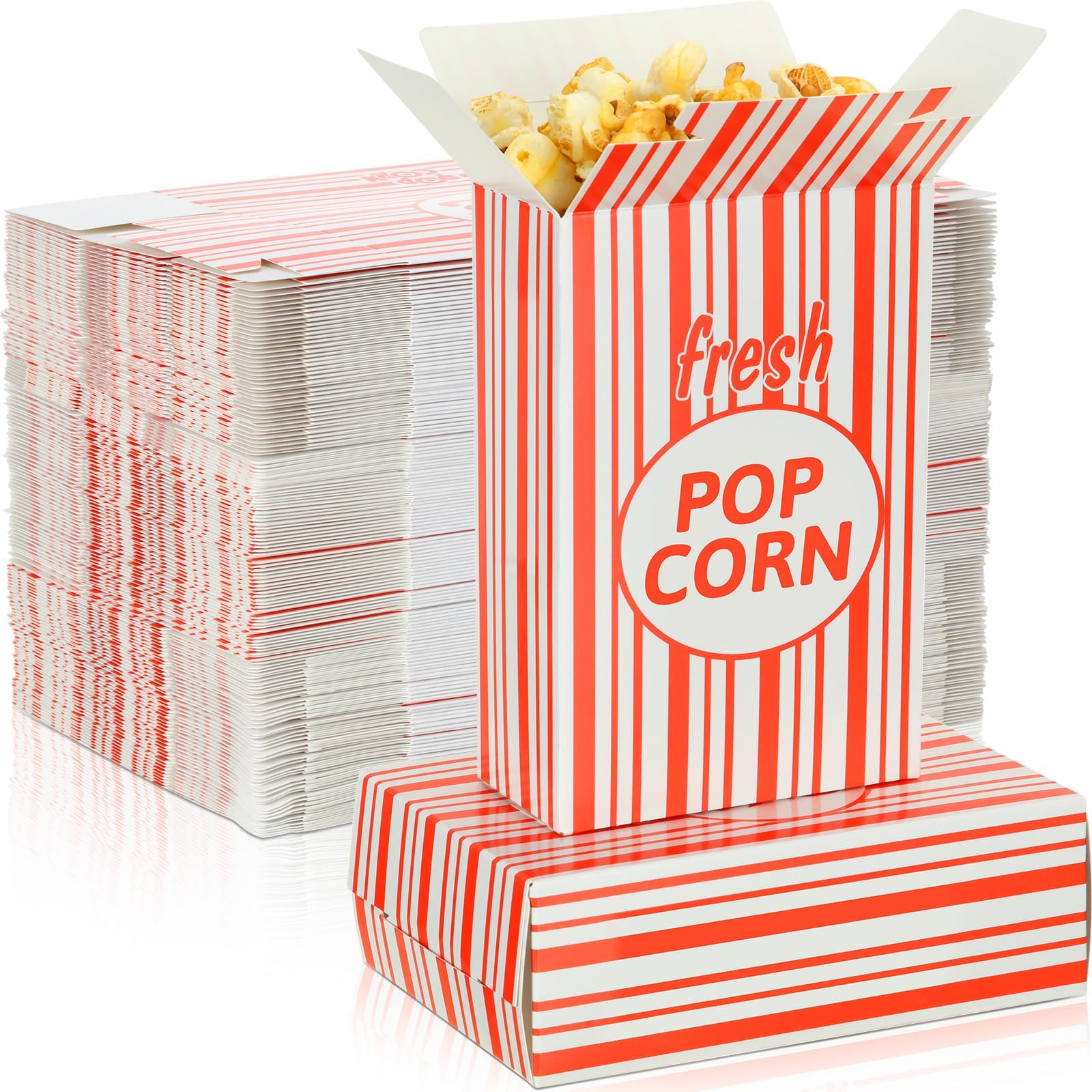 Amazon.com: Worldity 150 Pcs Popcorn Boxes, 22-27 Oz Mini Paper Popcorn ...
