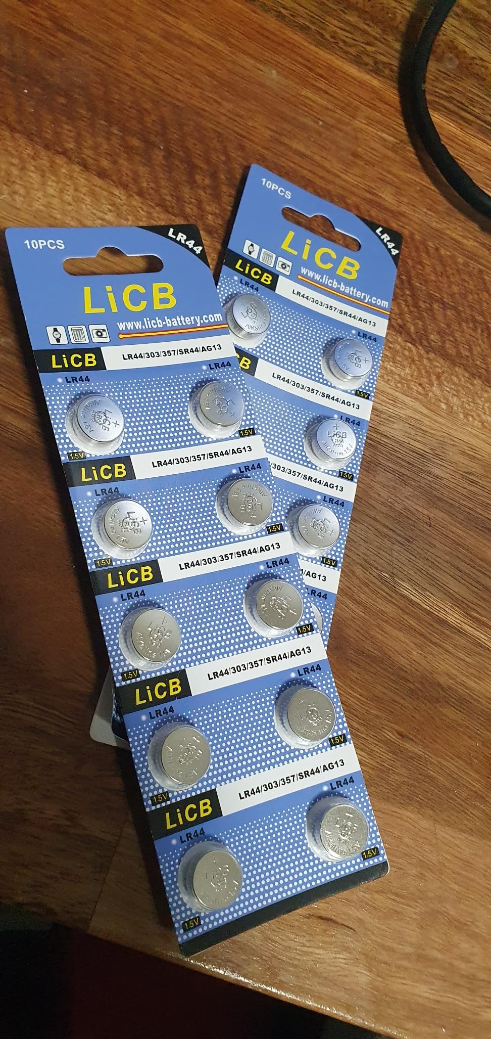 LiCB 20 Pack LR44 AG13 357 303 SR44 Battery 1.5V Button Coin Cell ...