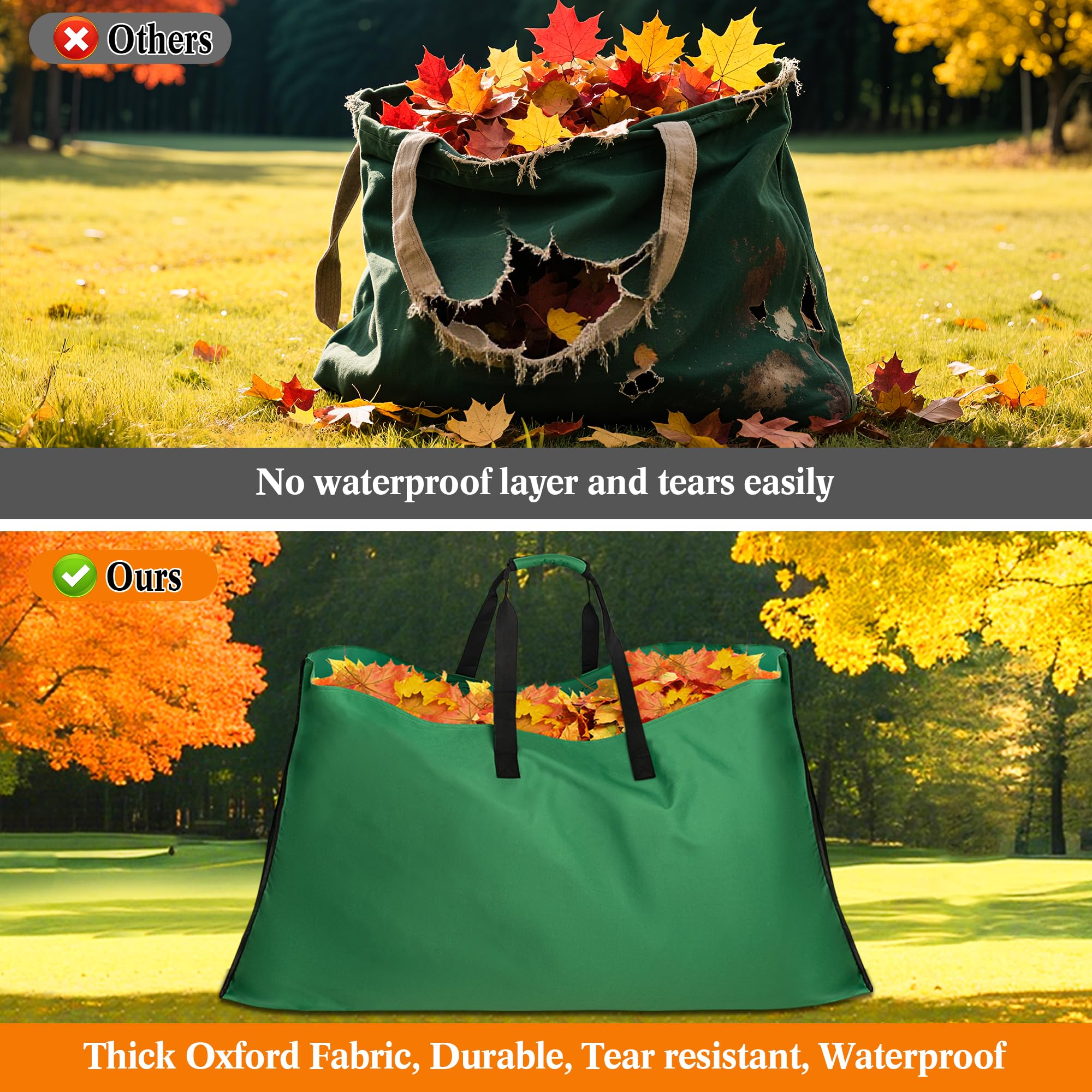 Snapklik.com : LUCKIPLUS Leaf Bag For Collecting Leaves, 600D Oxford ...