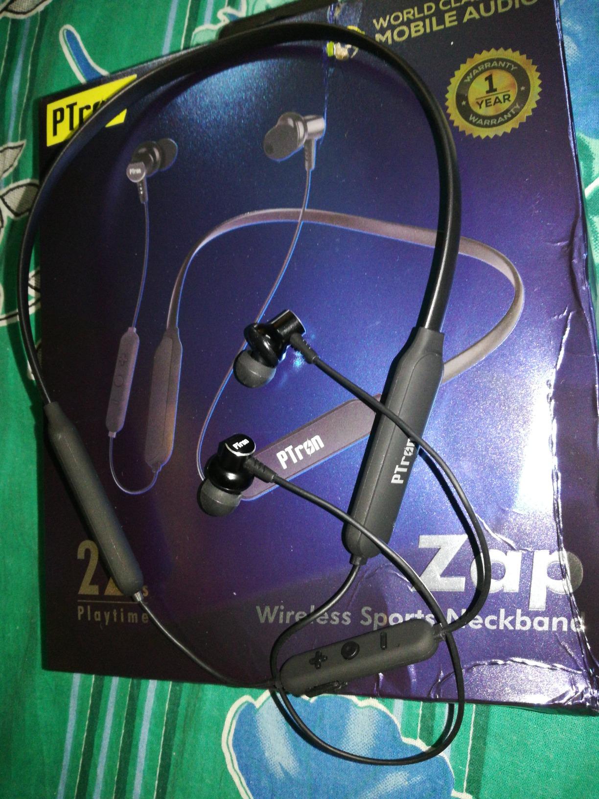 pTron Zap Magnetic in-Ear Wireless Bluetooth Headphones, 22 Hours Music ...