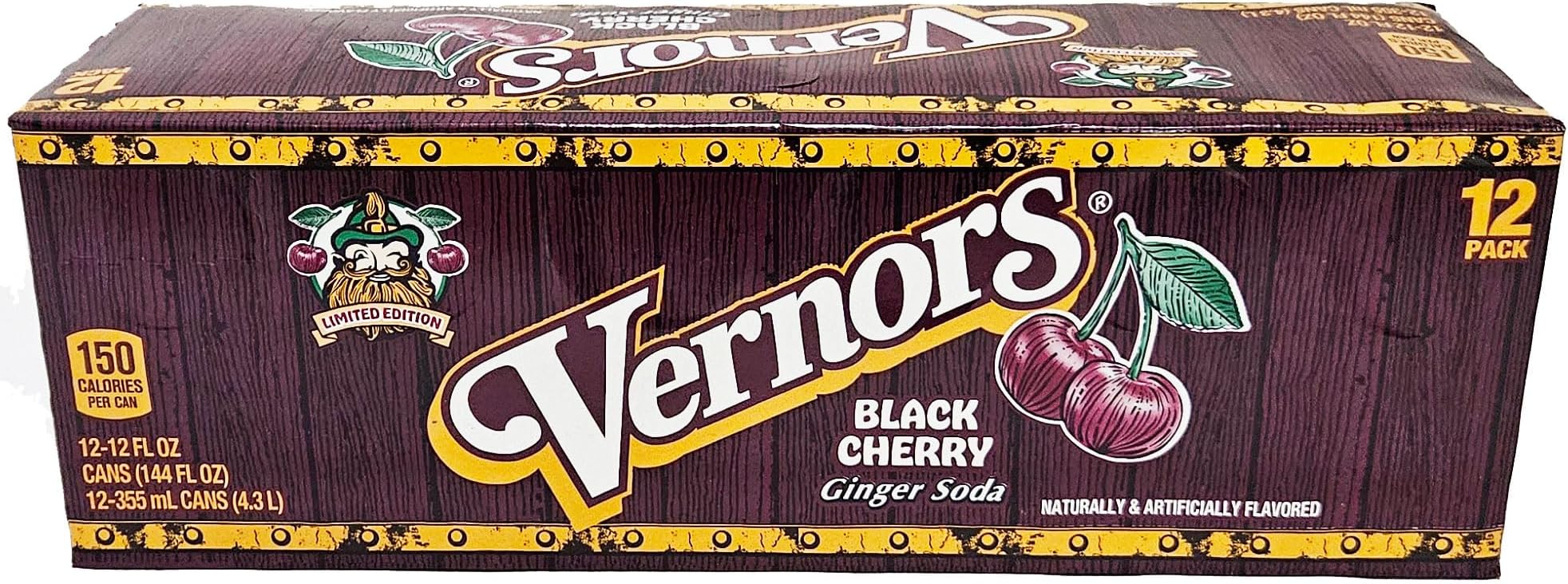 Amazon.com : Vernors ginger ale (soda) Black Cherry flavored soda pop ...