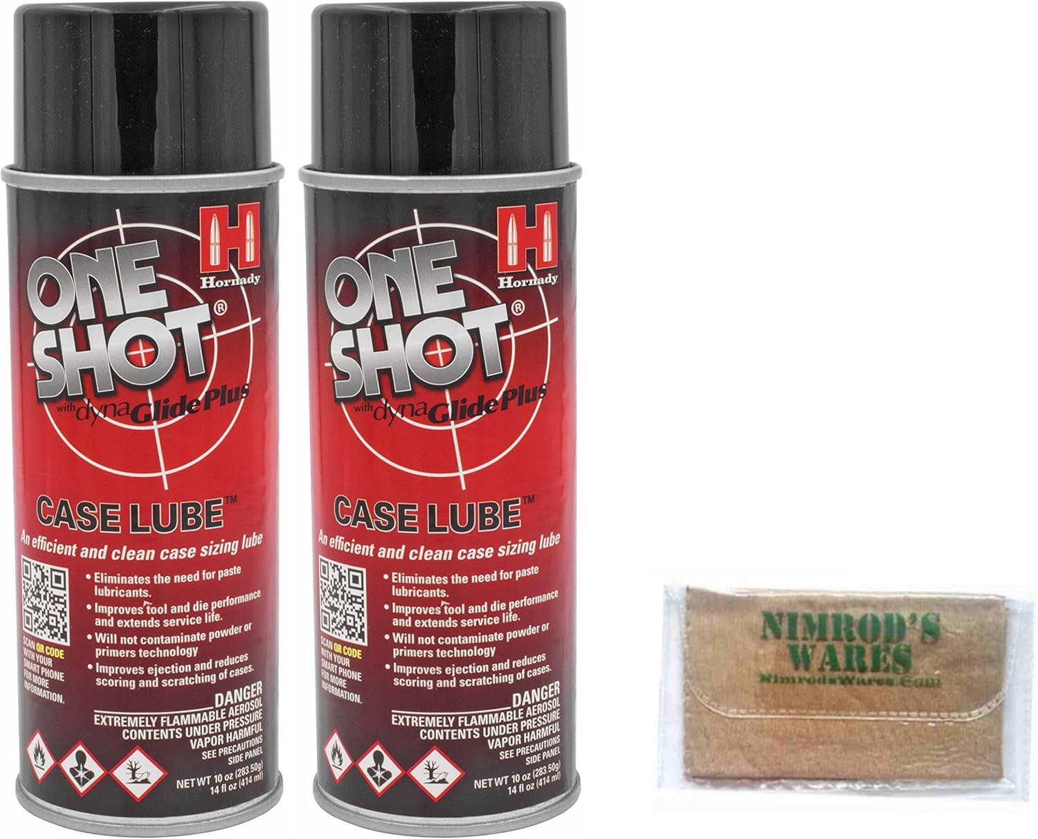 Amazon.com : Nimrod's Wares 2-Pack Hornady One Shot Case Lube Spray 10 ...