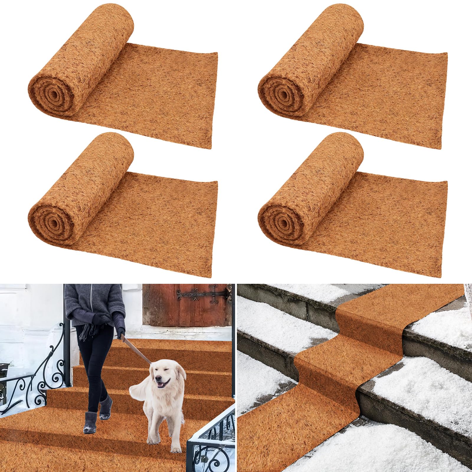 Snapklik.com : 4 Pack No Slip Ice And Snow Carpet Mats- 16 X 80 Inch ...