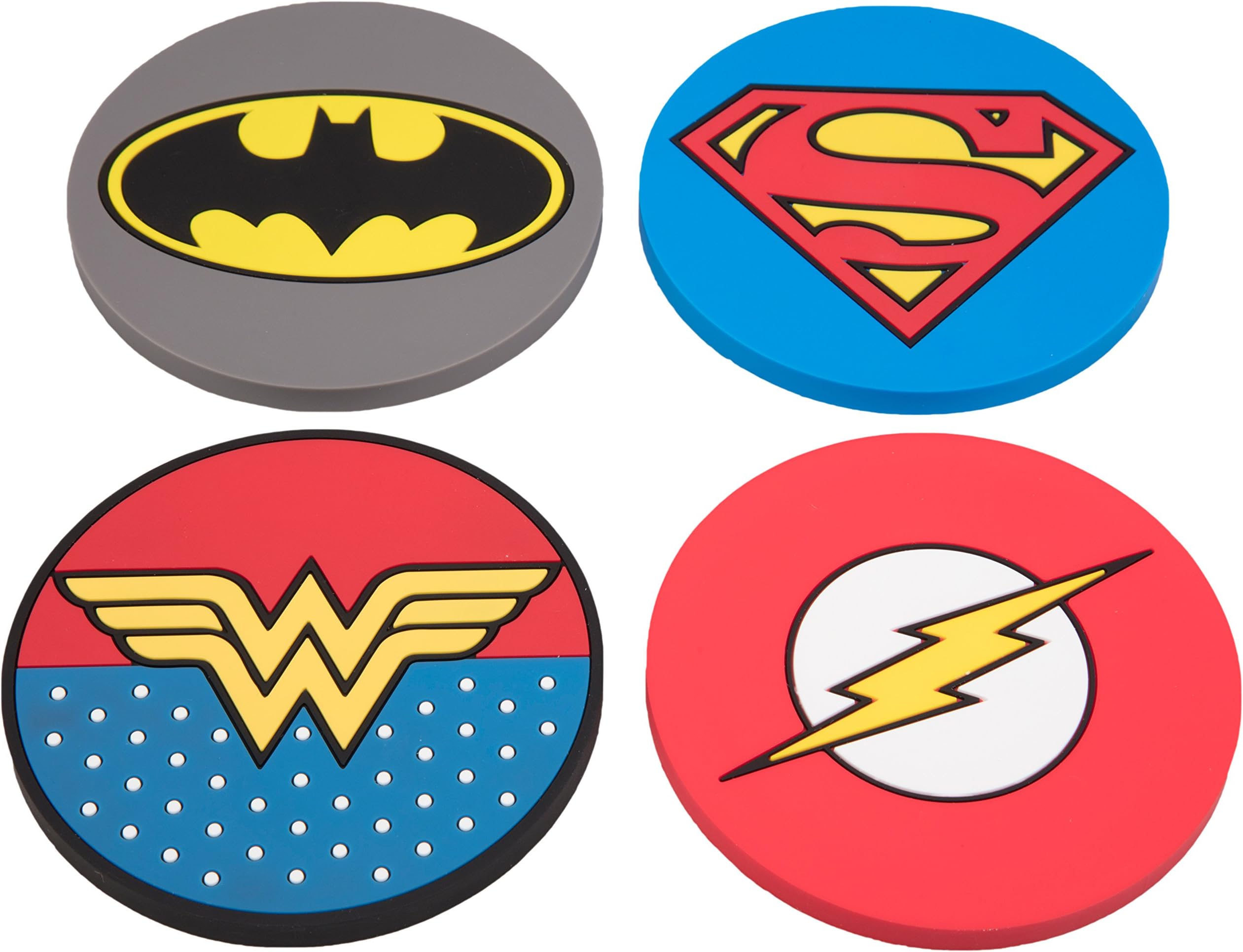 Amazon.com: Justice League Super Hero Coasters, Set of 4 - Batman ...