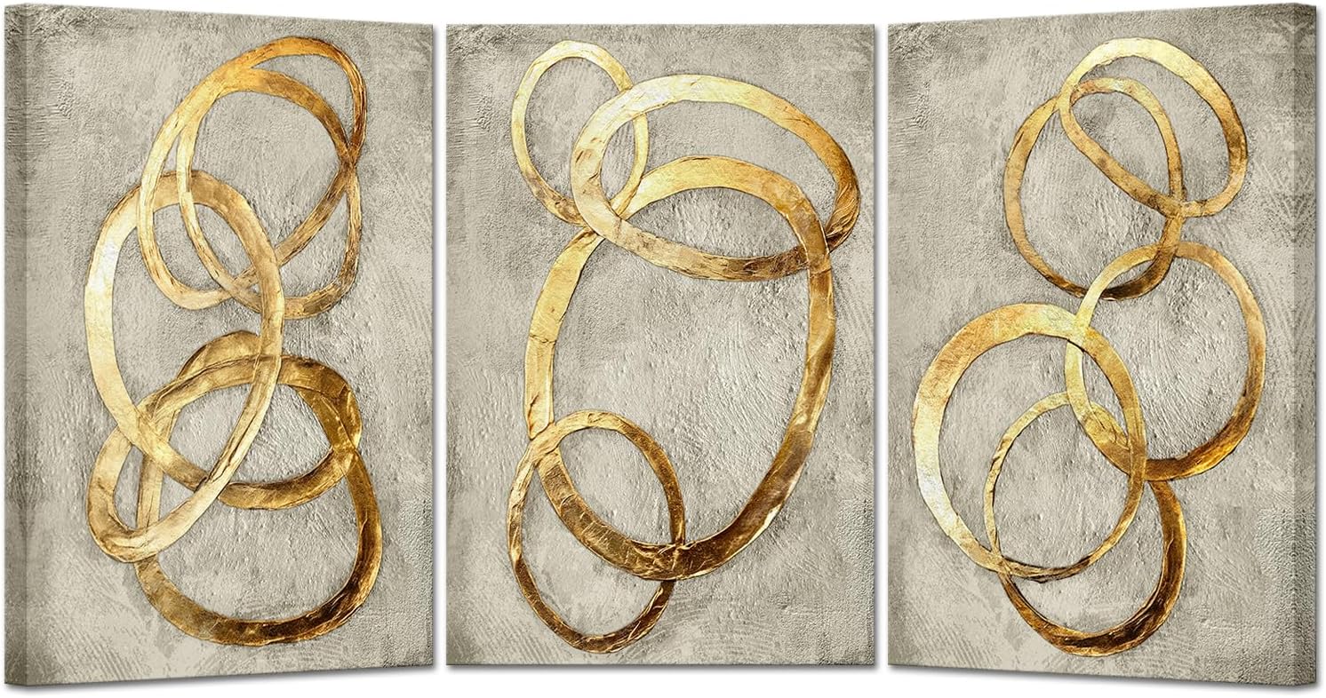 Amazon.com: KREATIVE ARTS Abstract Canvas Art Set - 16x24 Inch, 3 ...