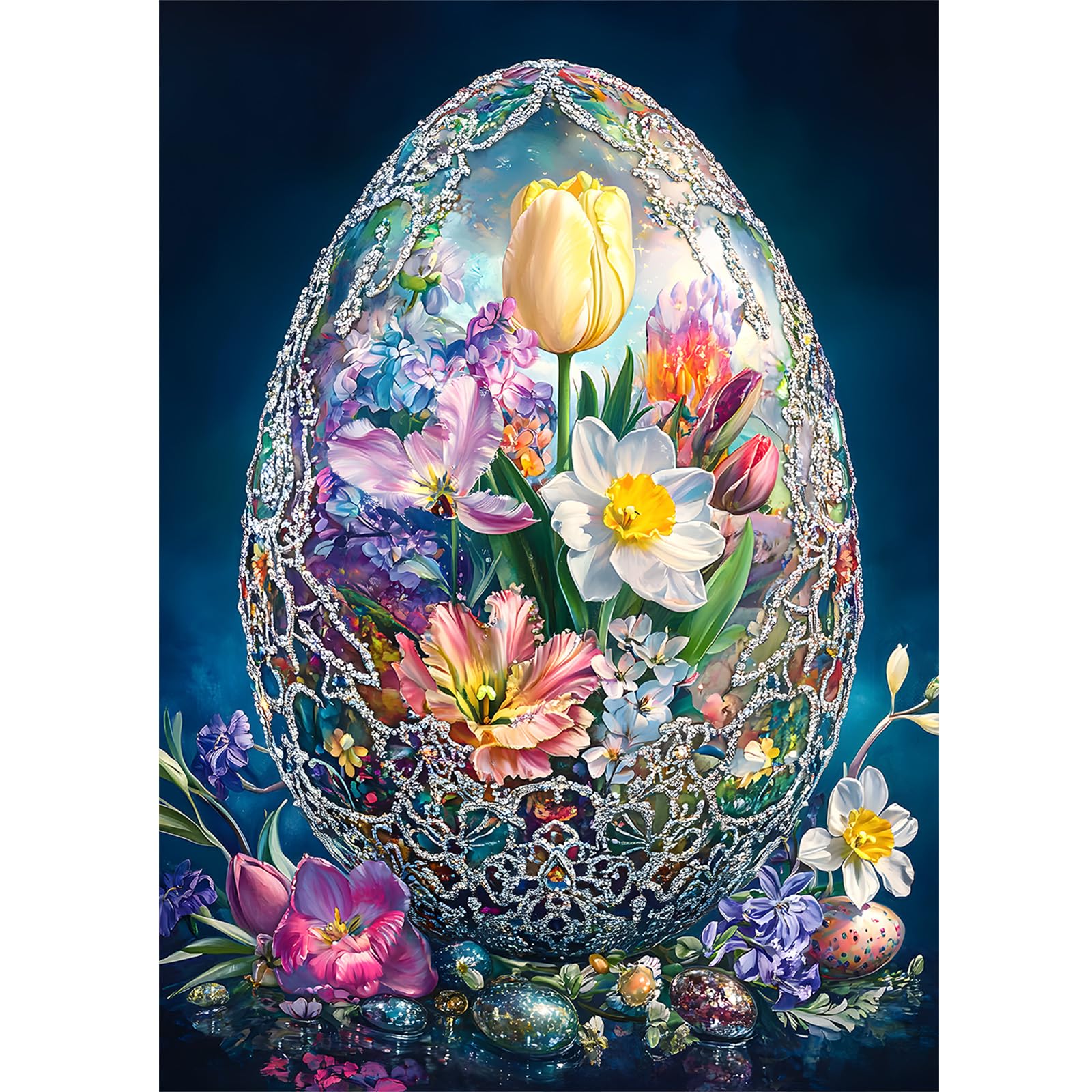 Amazon.com: RICUVED Easter Diamond Painting Kits for Adults, Flowers 5D ...