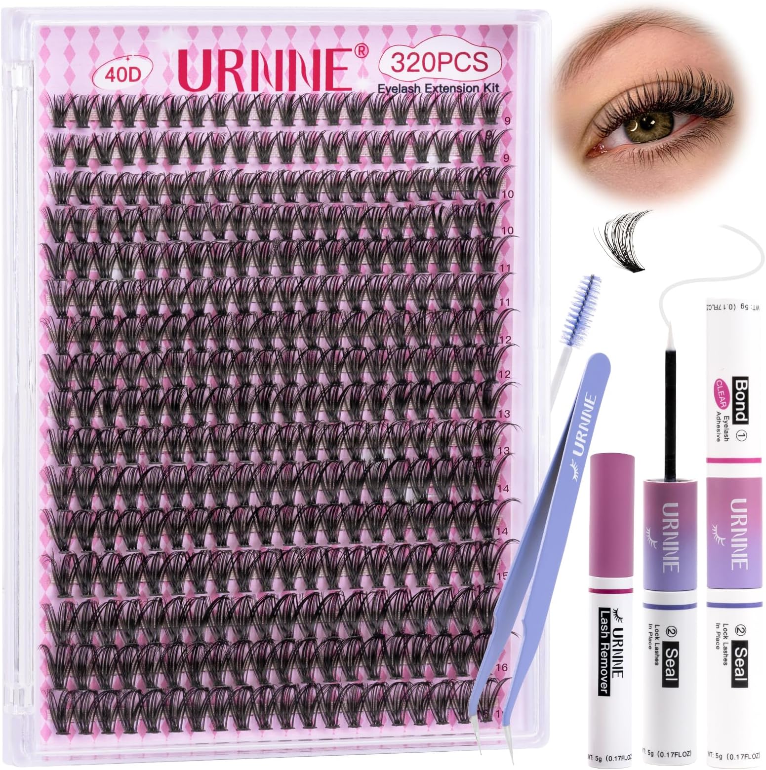 Amazon.com: PITHER Eyelash Extension Kit 280PCS, Mix 30D 40D 9-16mm ...