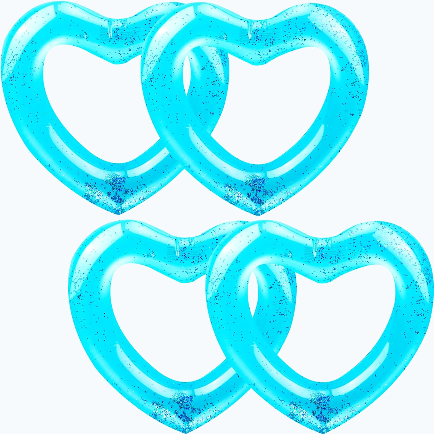Amazon.com: Sonarun 4 Pack Inflatable Swim Rings Float Heart Shaped ...