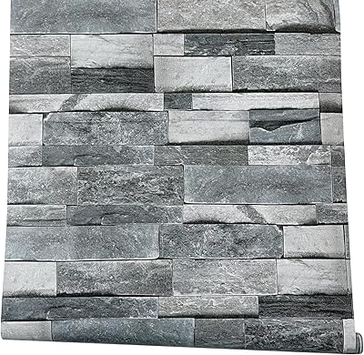 Brick Stone Contact Paper Peel and Stick Self-Adhesive Wallpaper Faux ...