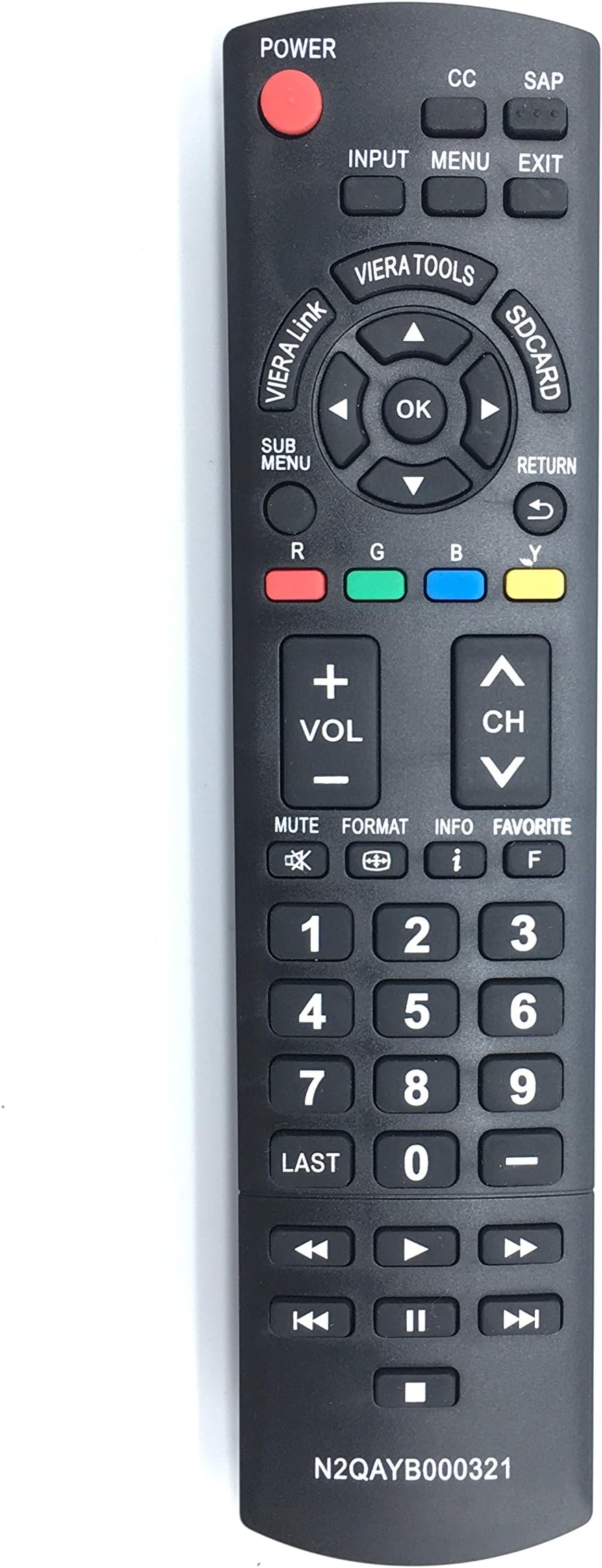 Amazon.com: Replace Remote N2QAYB000321 for Panasonic TVs TC-26LX14 TC ...