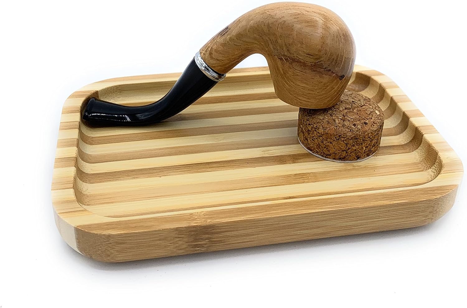 Amazon.com: Bamboo Wooden Pipe Cork Knocker Ashtray Outdoor and Indoors ...
