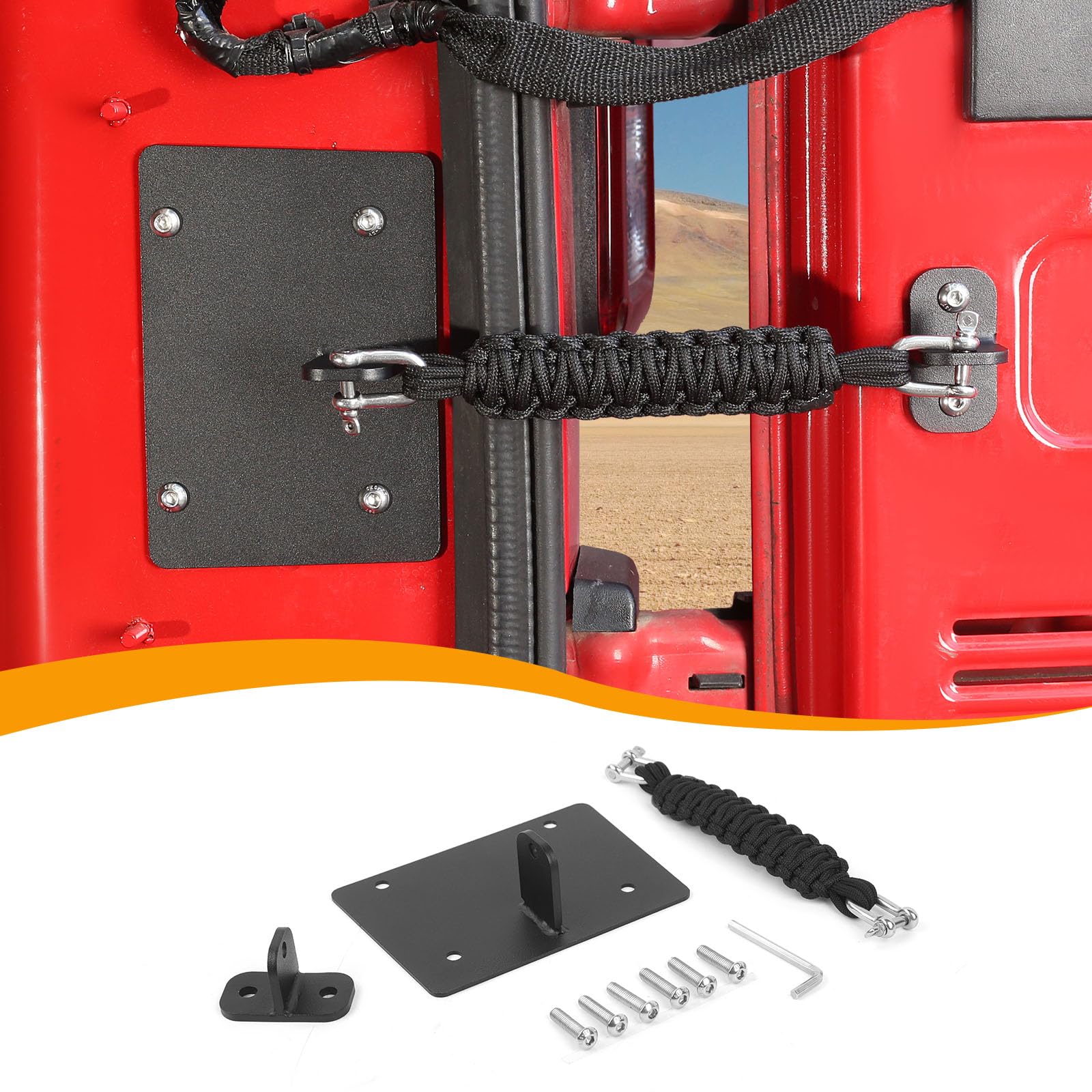 Amazon.com: Hoolcar Paracord Tailgate Limiting Straps Rear Door Limiter ...