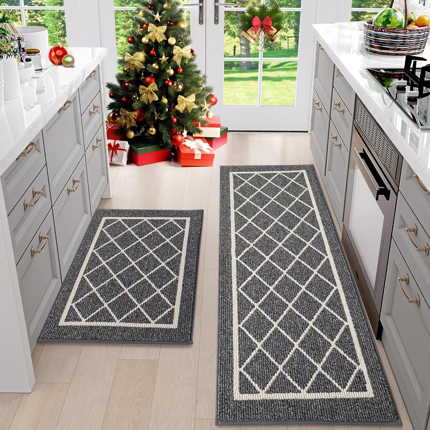 Amazon.com: BEQHAUSE-Kitchen-Rugs-Non-Slip-Kitchen-Mats-for-Floor ...