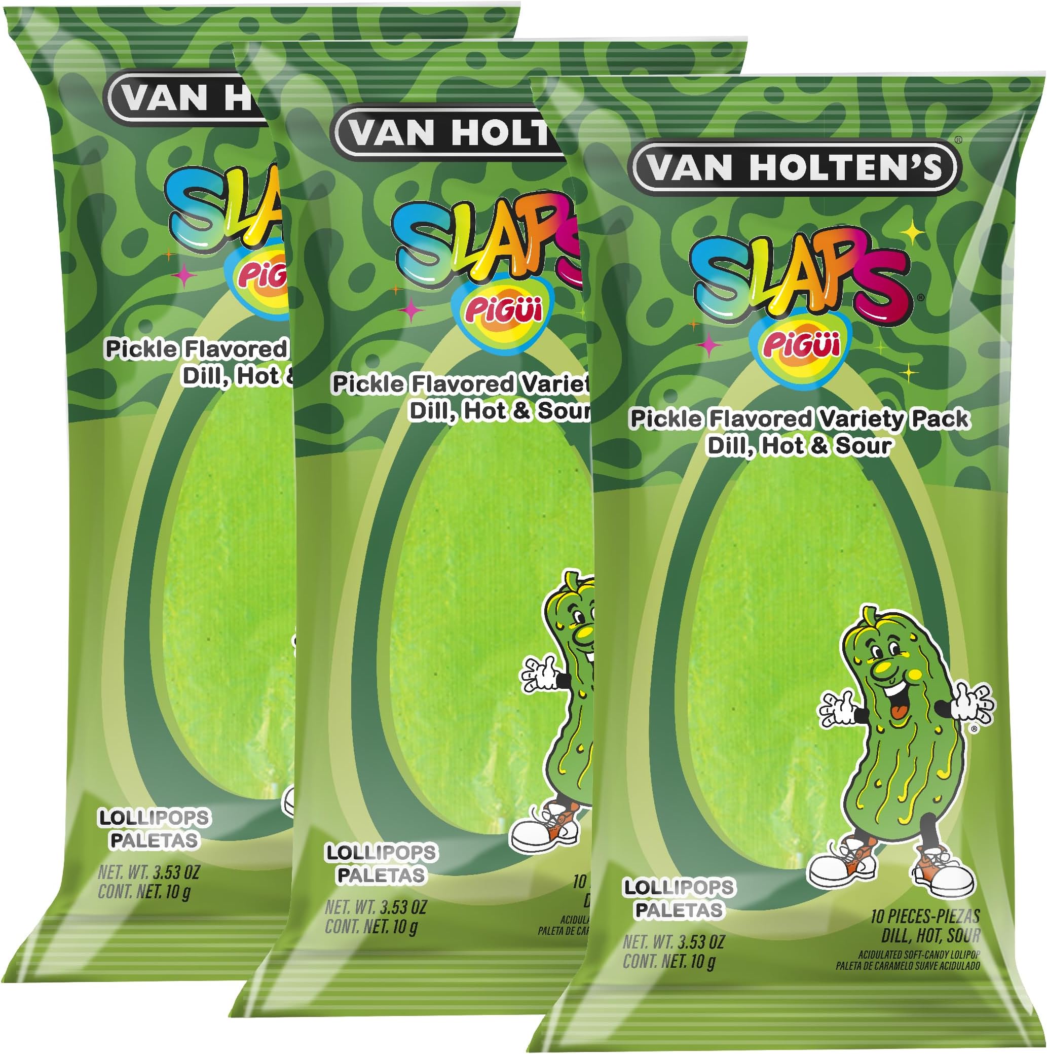 Amazon.com : Van Holten's Pickles - Slaps Foldable Lollipop - Novelty ...