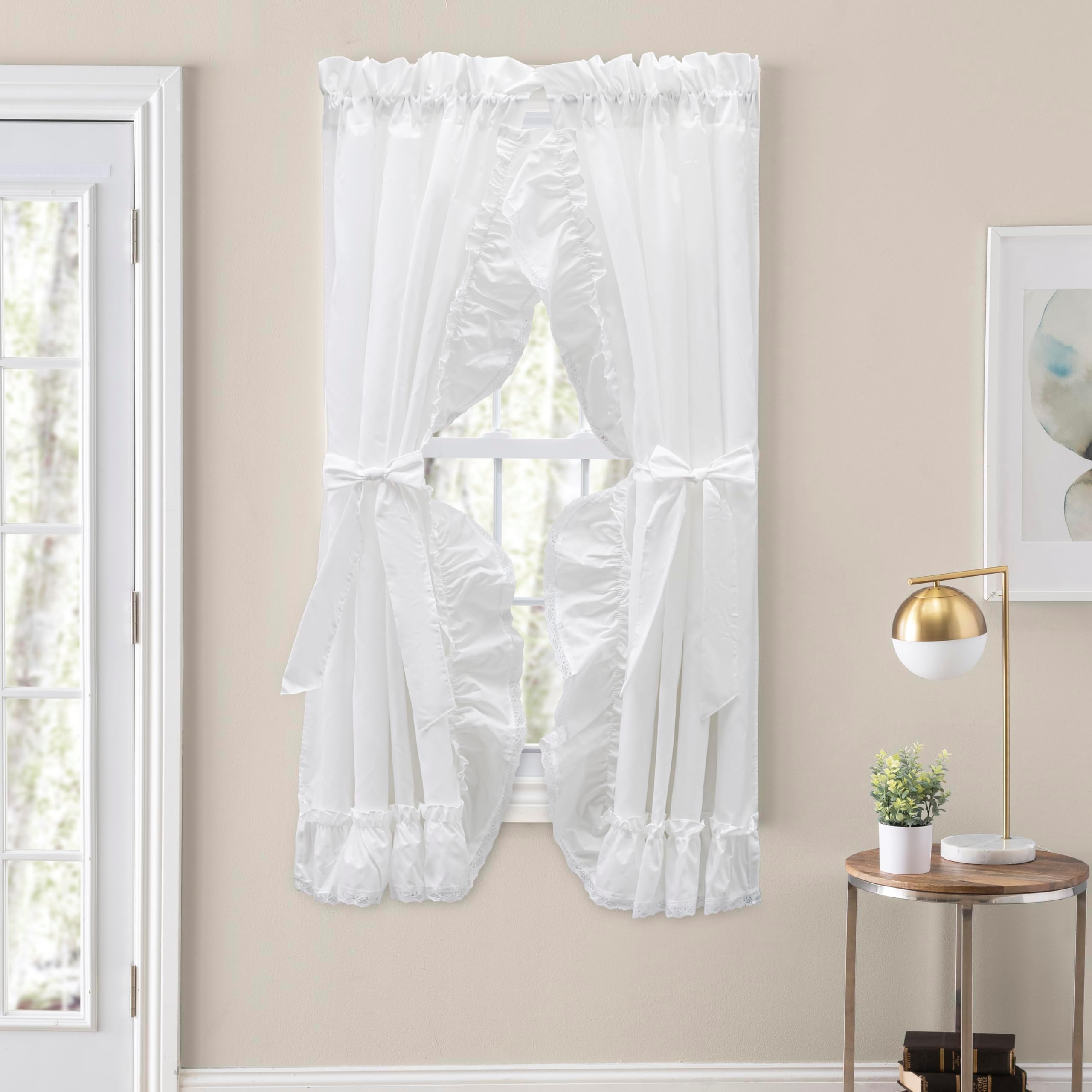 Amazon.com: Pauls Home Fashions Carolina Country Priscilla Curtain (90W ...