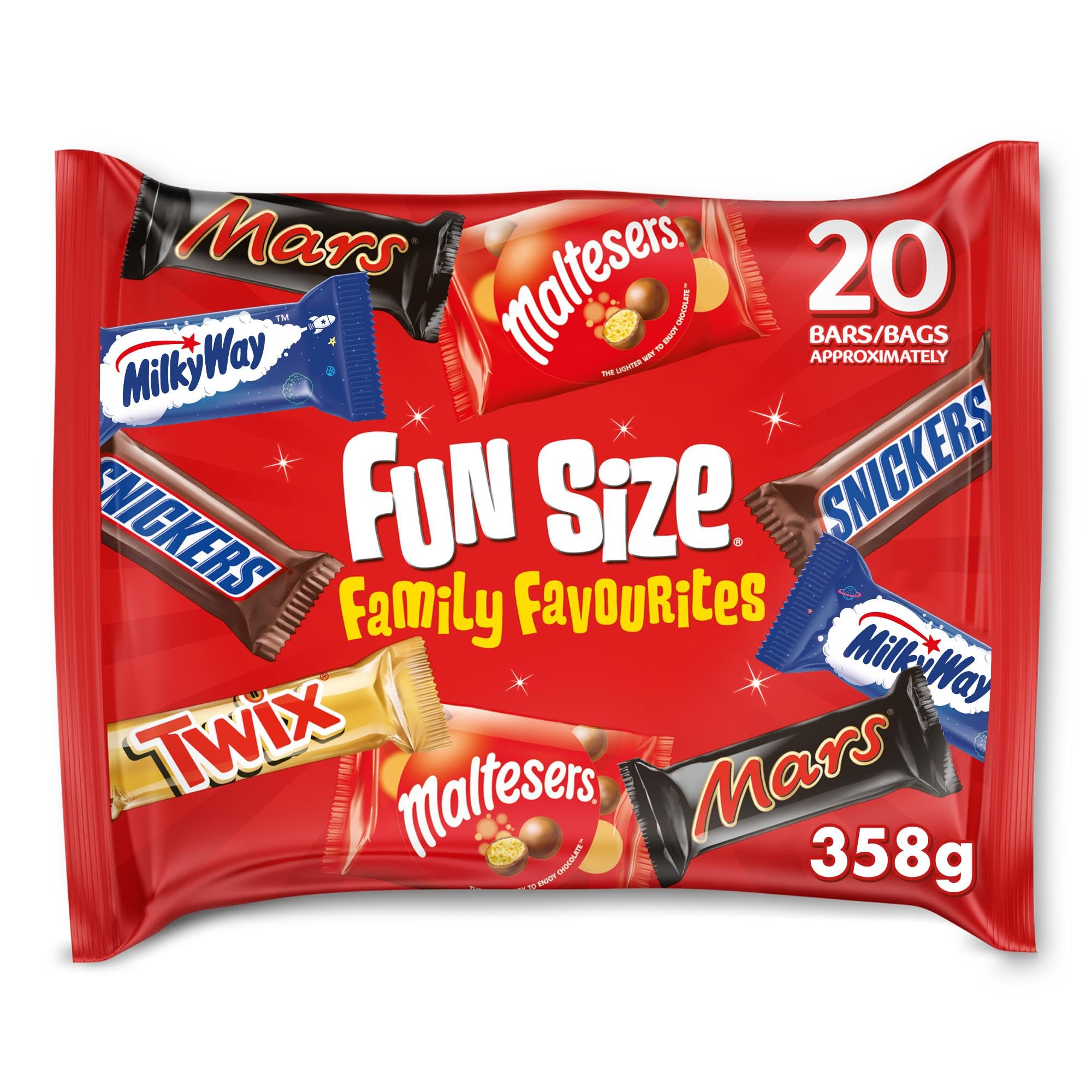 Mixed Bulk Chocolate Multipack 385g 20 Fun Size Chocolate Bars ...
