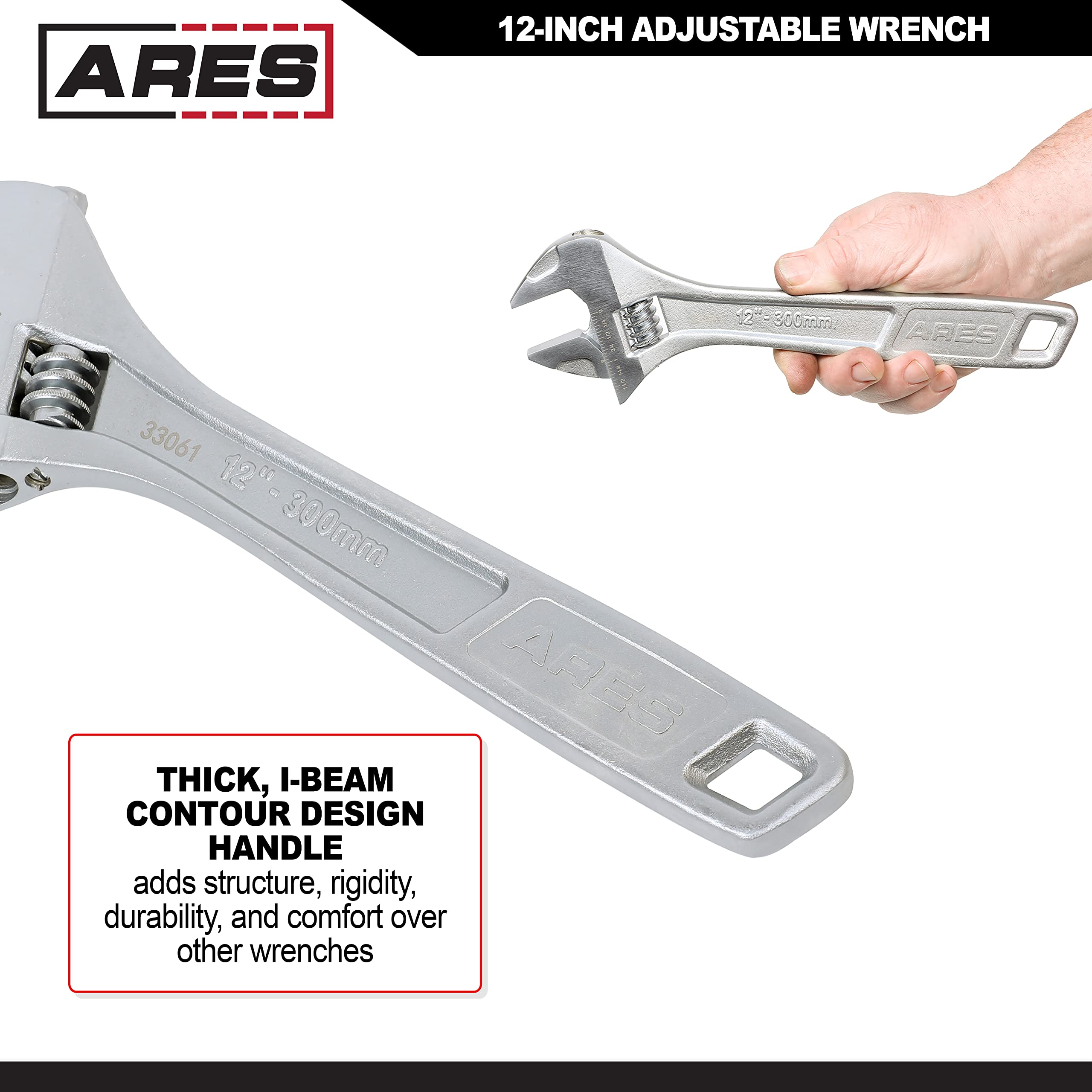 Snapklik.com : 33061 12-Inch Adjustable Wrench Drop Forged Chrome ...