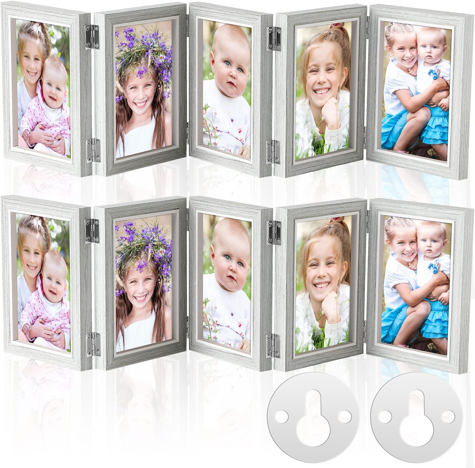 Amazon.com - Qunclay 2 Pack 5 Folding 4" x 6" Hinged Picture Frame ...