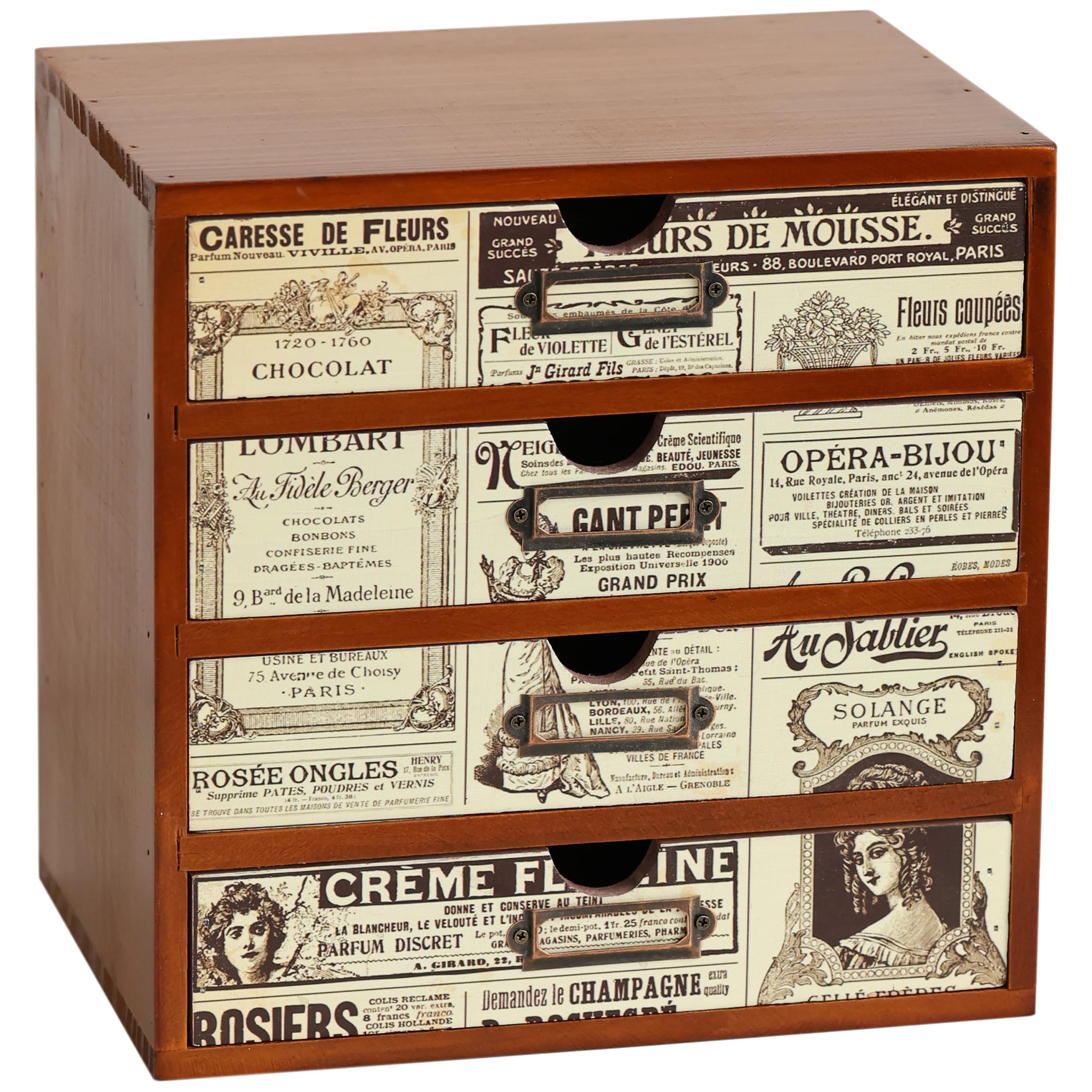 Amazon.com - 4-Drawer Vintage Ephemera Pattern Desktop Organizer - Arts ...