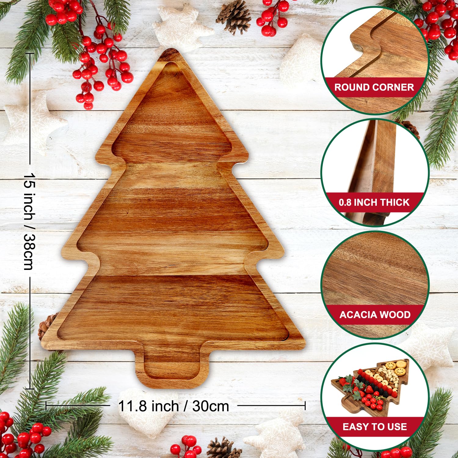 Acacia Wood Christmas Tree