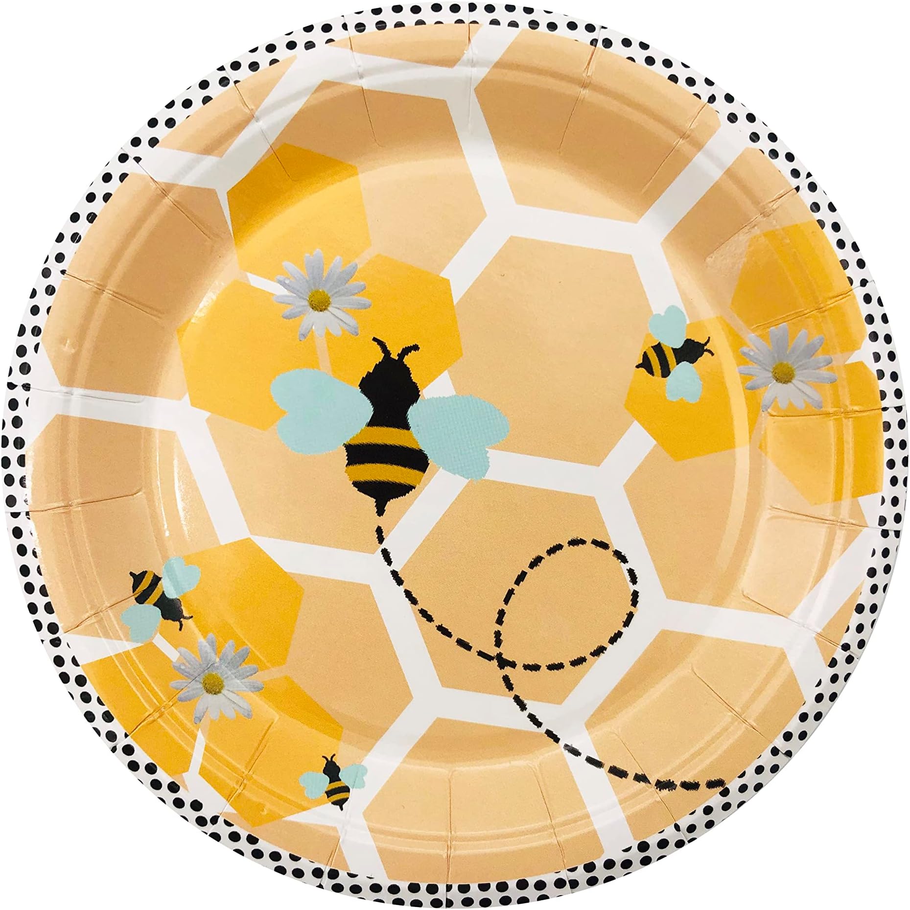 Amazon.com: BLUE PANDA 80 Pack Bumble Bee Paper Plates for Gender ...