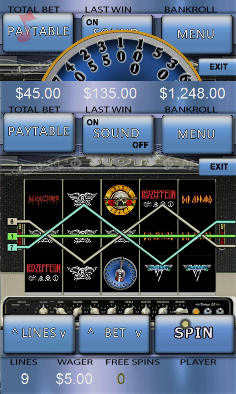 Rock N Roll Music Musical Heavy Metal Slots Slot Machine:Amazon.com ...