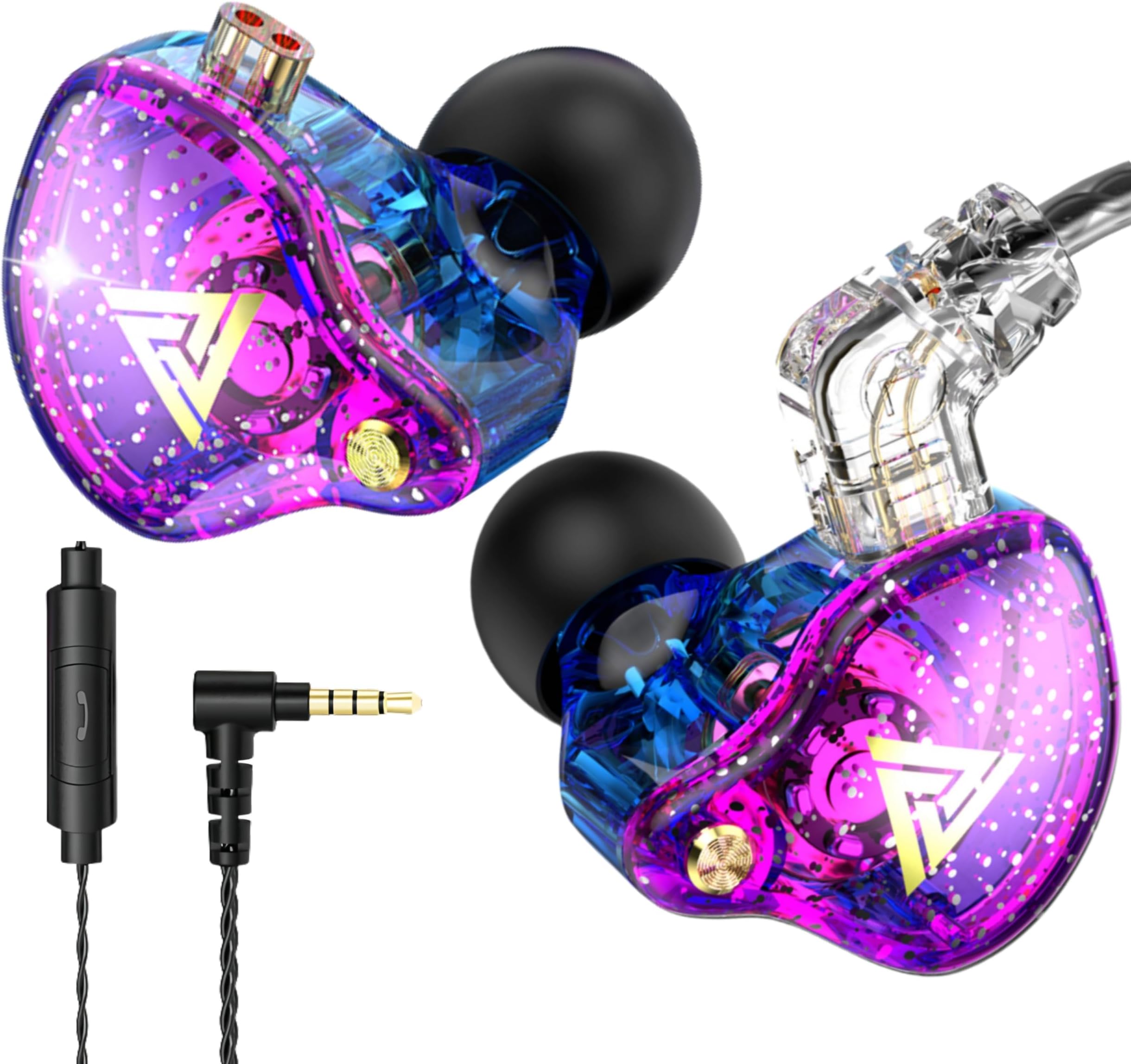 Amazon.com: HJX QKZ HI6T Wired Gaming Earbuds with Mic, in Ear Monitor ...