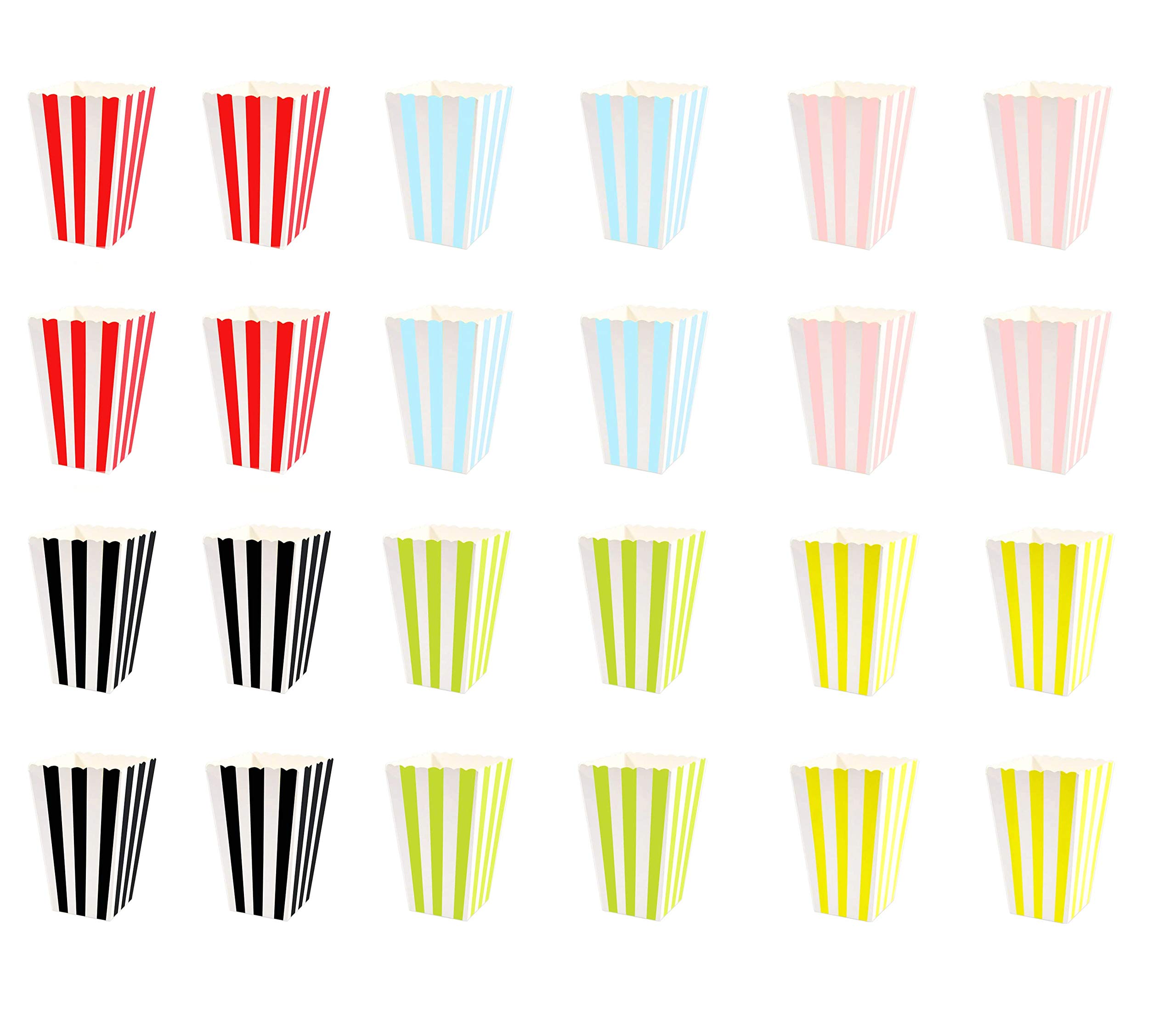 Colorful Striped Popcorn Boxes Cardboard Old Fashion Nostalgic small ...