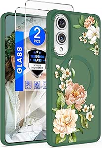 Amazon.com: Yucenx for Samsung Galaxy S25 Edge Floral Phone Case with 2X Screen Protector ...