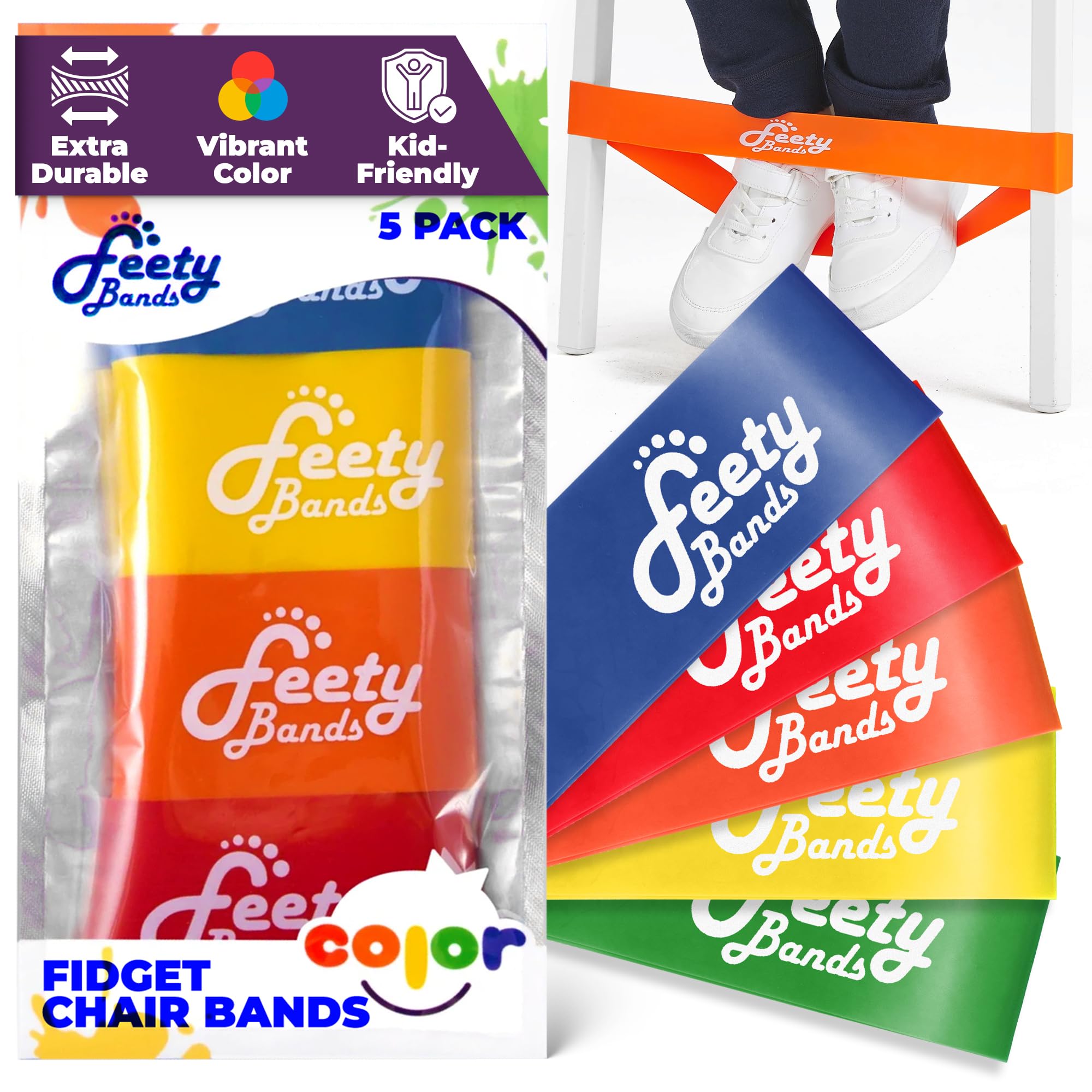 Sit And Twist Bouncy Bands Chair Bands For Fidgety Kids - ADHD & Autism ...