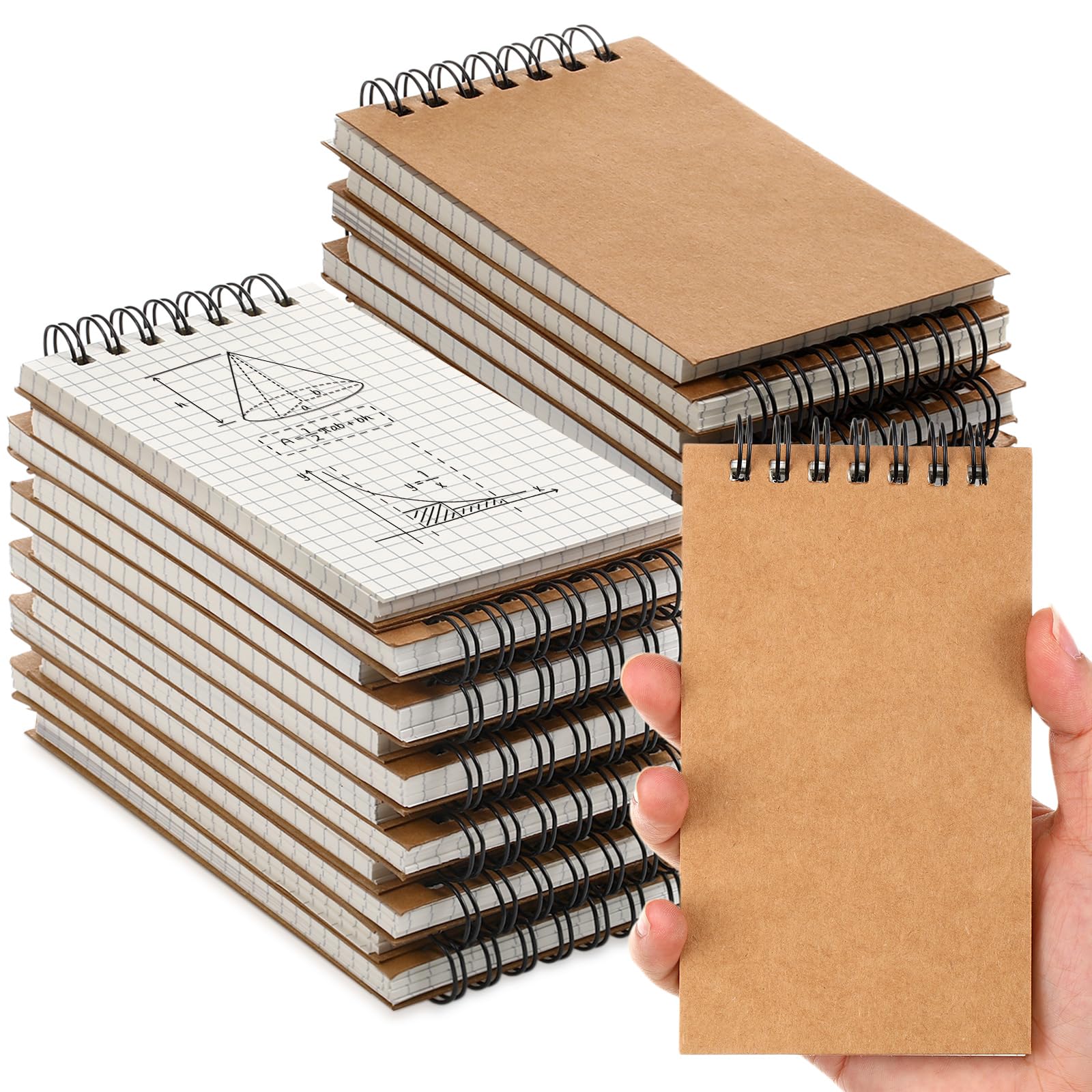 Amazon.com : Jutom 24 Pcs mini pocket notebooks bulk 3x5 Graph paper ...