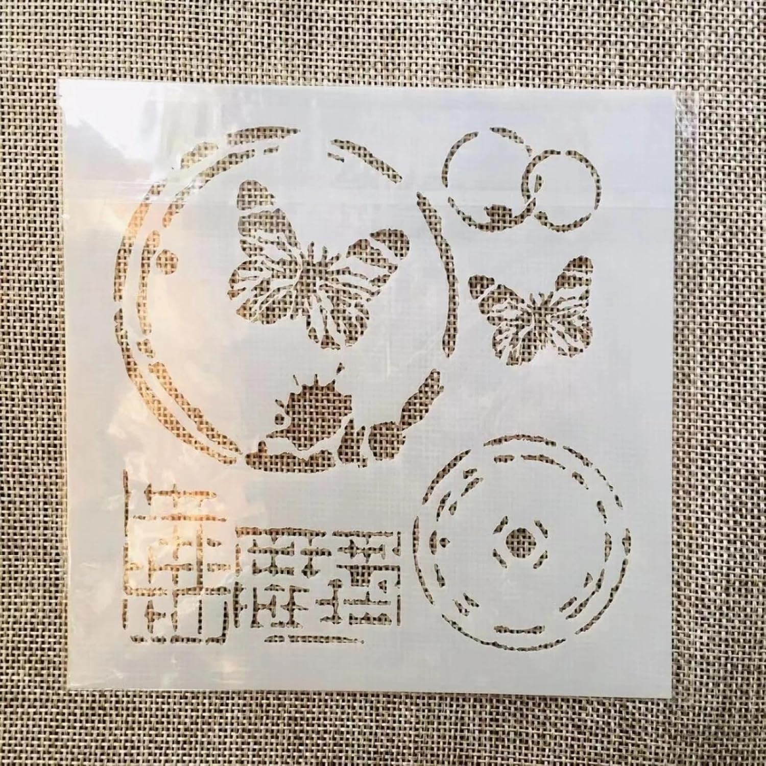 Amazon.com : Stencils for Painting,13cm Round Butterfly Stencil Kit for ...